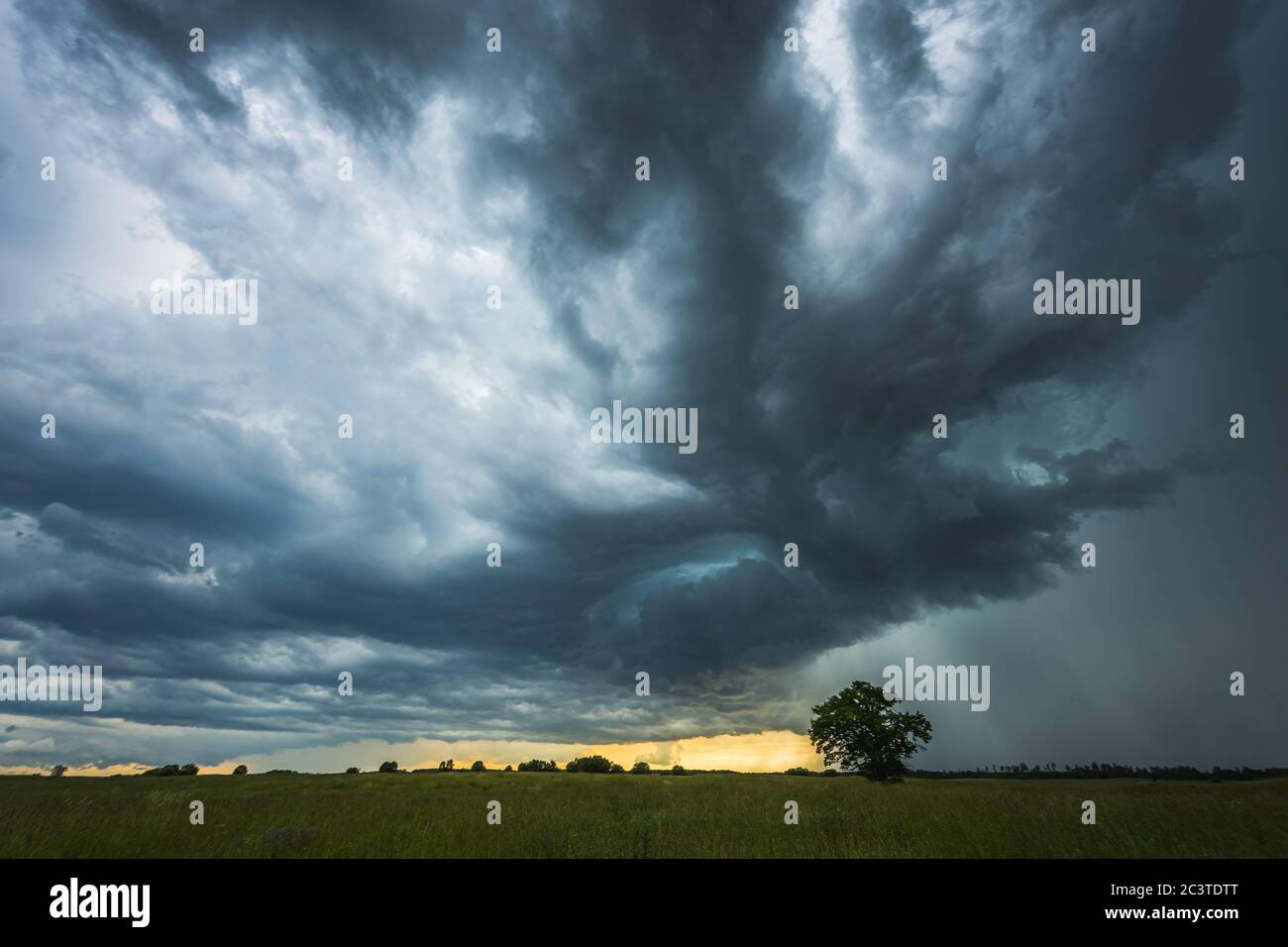Supercell storm clouds with intense tropic rain Stock Photo - Alamy