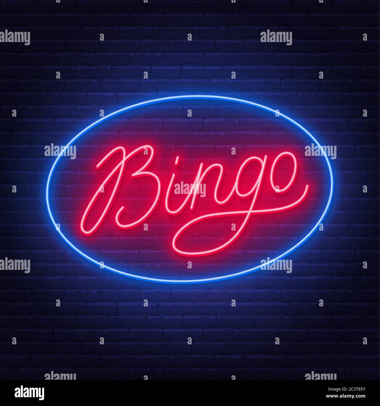 Bingo neon sign on brick wall background Stock Vector Image & Art - Alamy