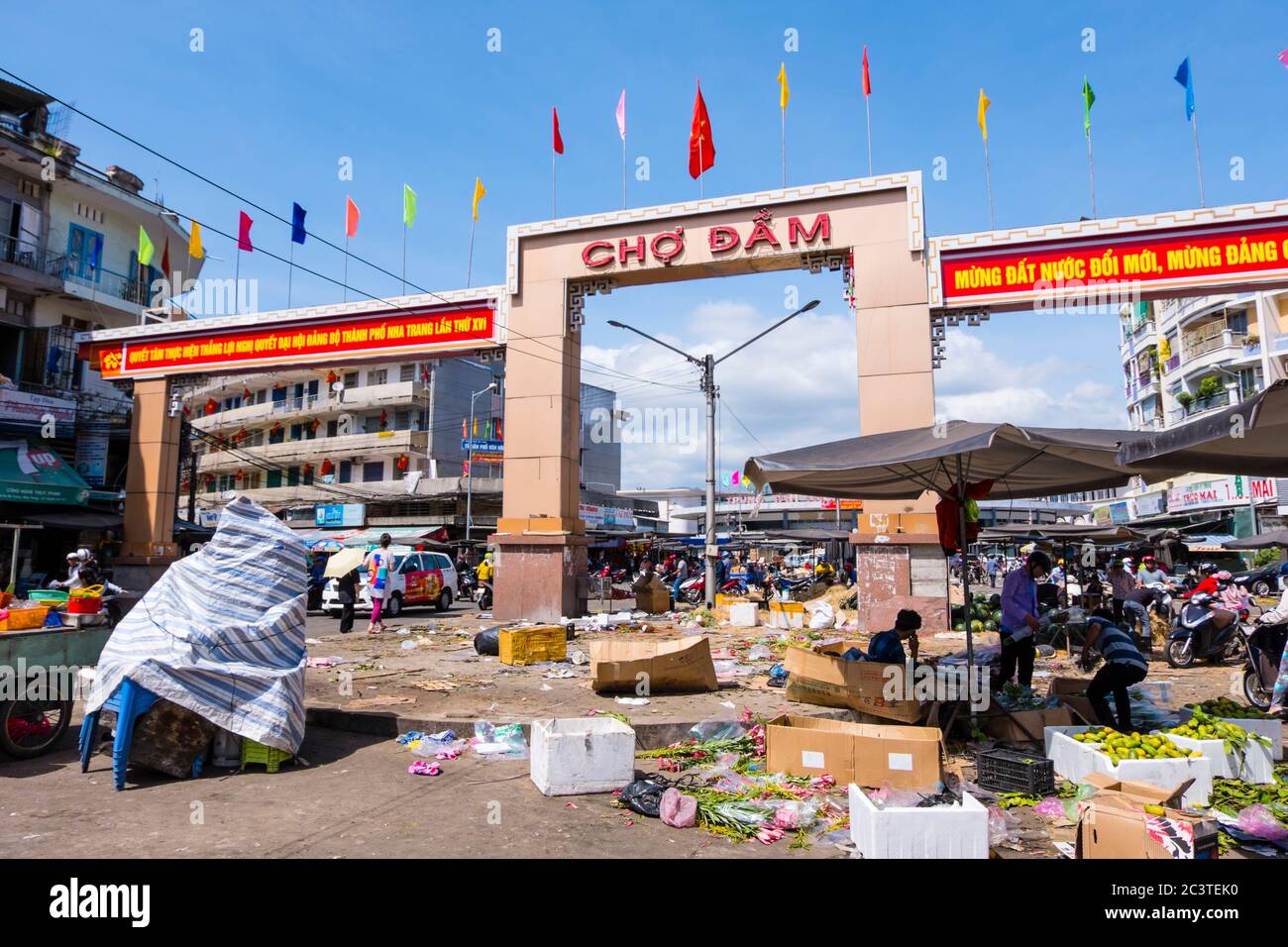 Gate, Cho Dam, Dam market, Nha Trang, Vietnam, Asia Stock Photo - Alamy