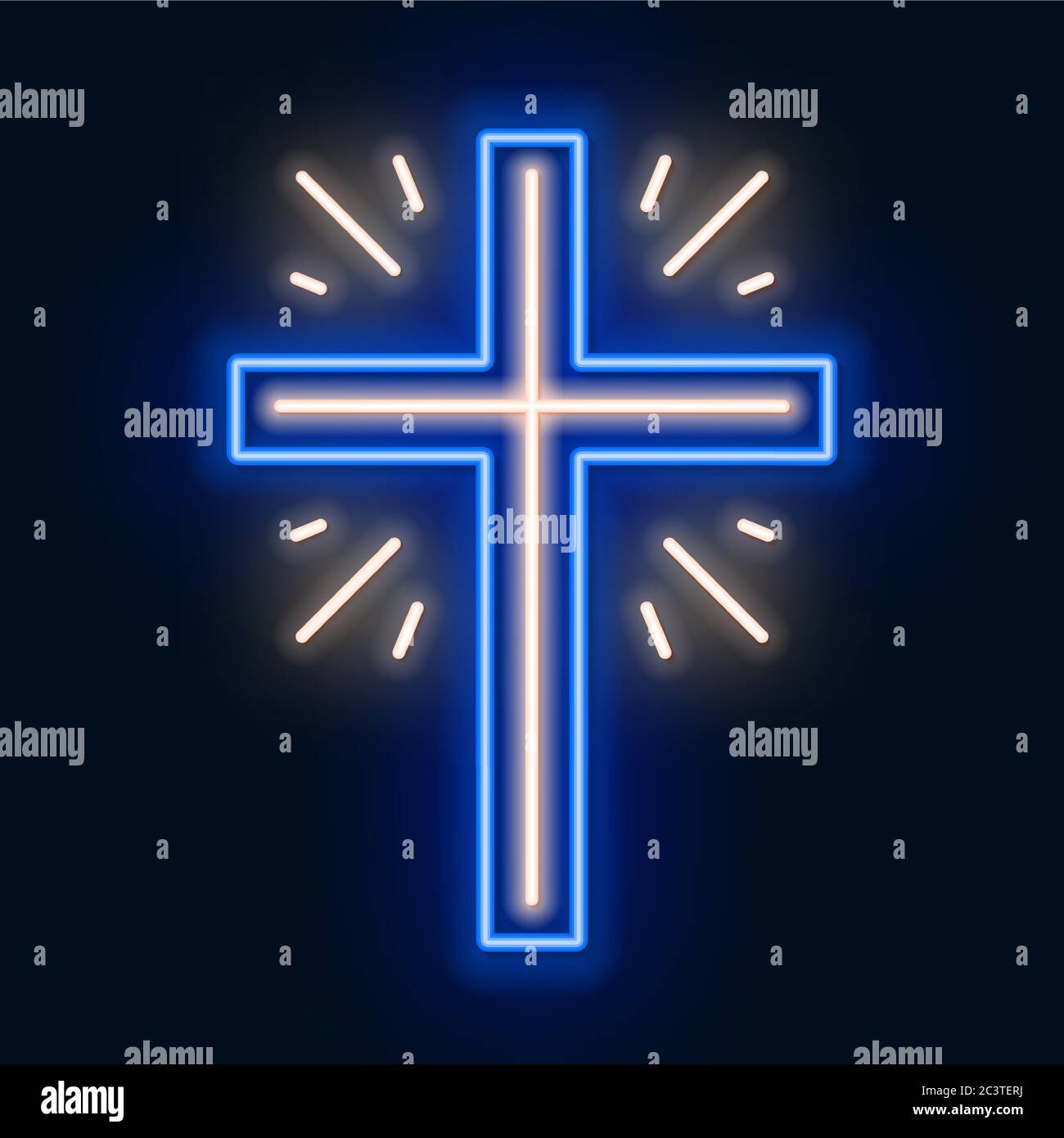 Neon cross hi-res stock photography and images - Alamy