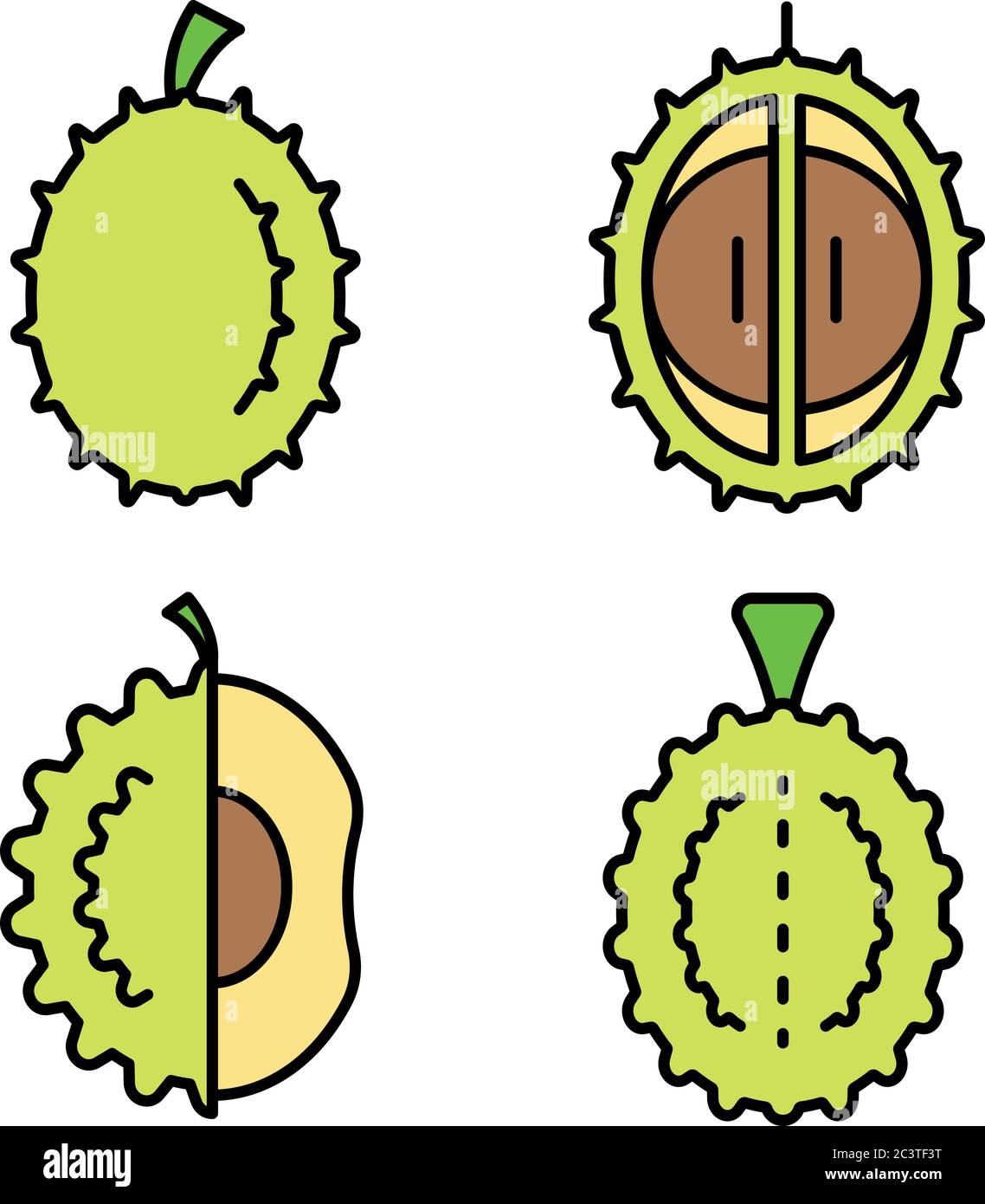 Durian line drawing hi-res stock photography and images - Alamy