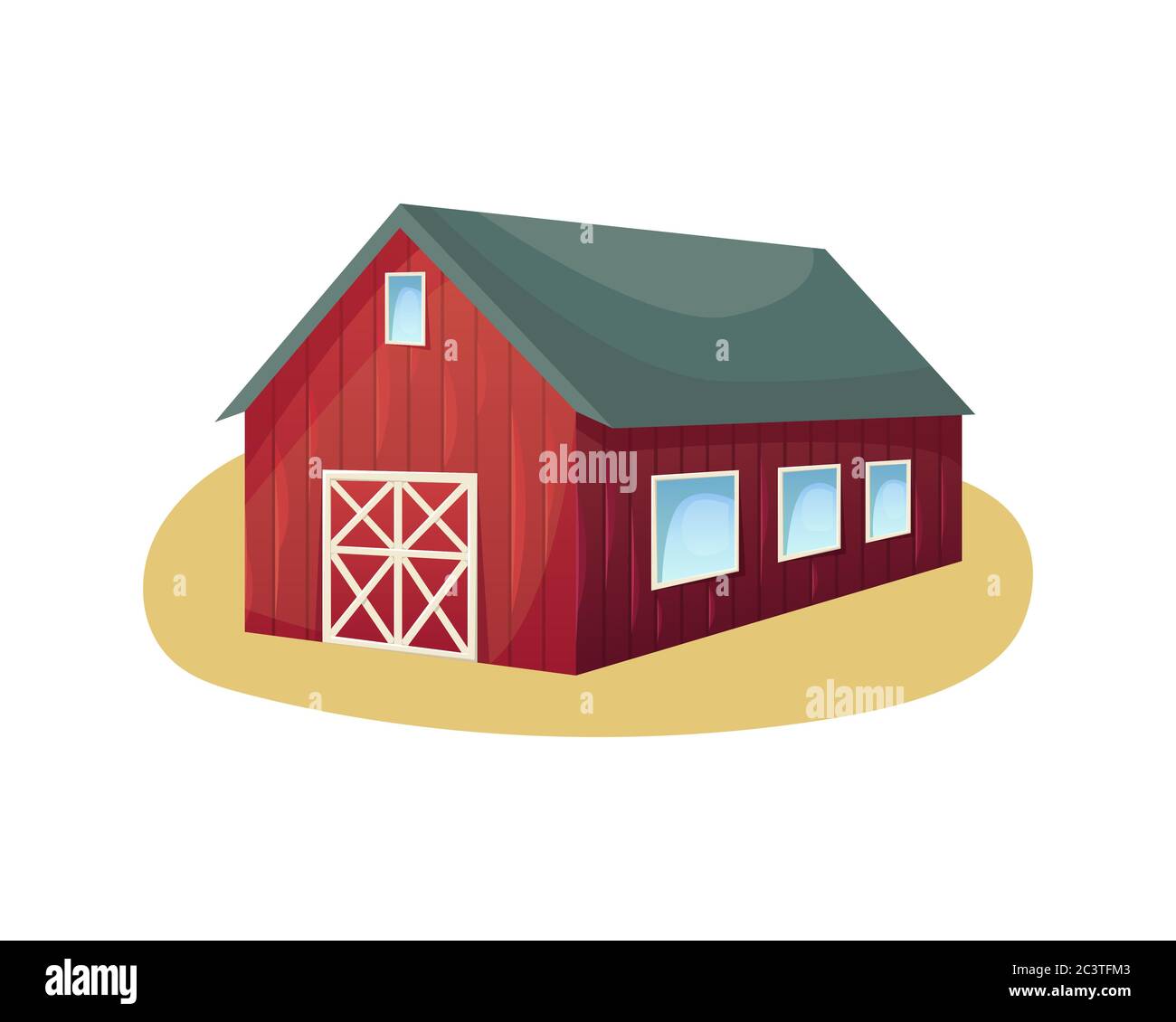 Red american barn Cut Out Stock Images & Pictures - Alamy