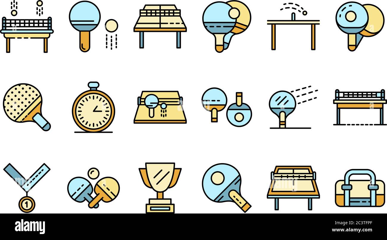 Table tennis icons set vector flat Stock Vector Image & Art - Alamy