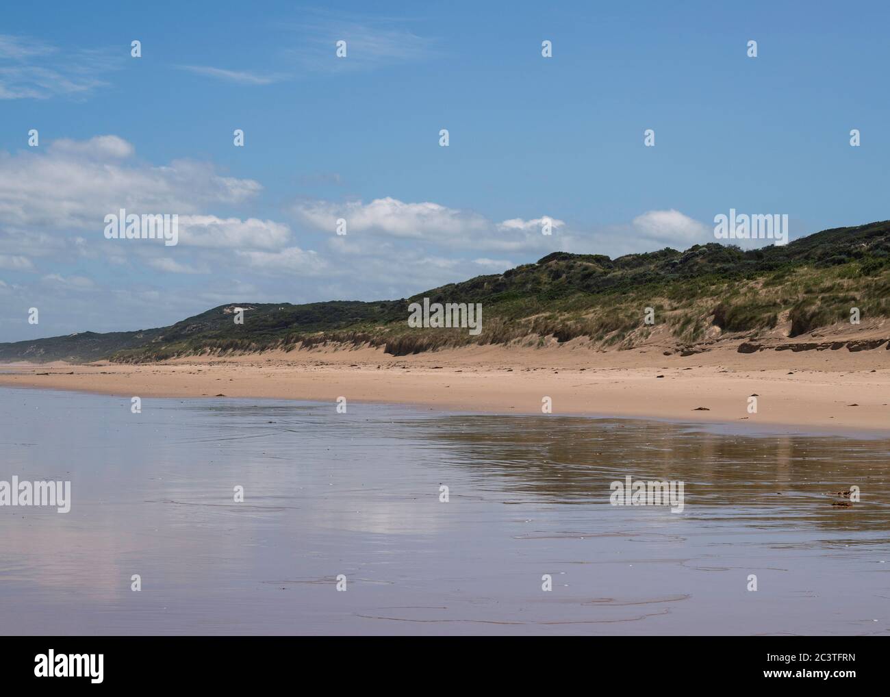 Beach Landscape with Reflections in the Water Stock Photo - Alamy
