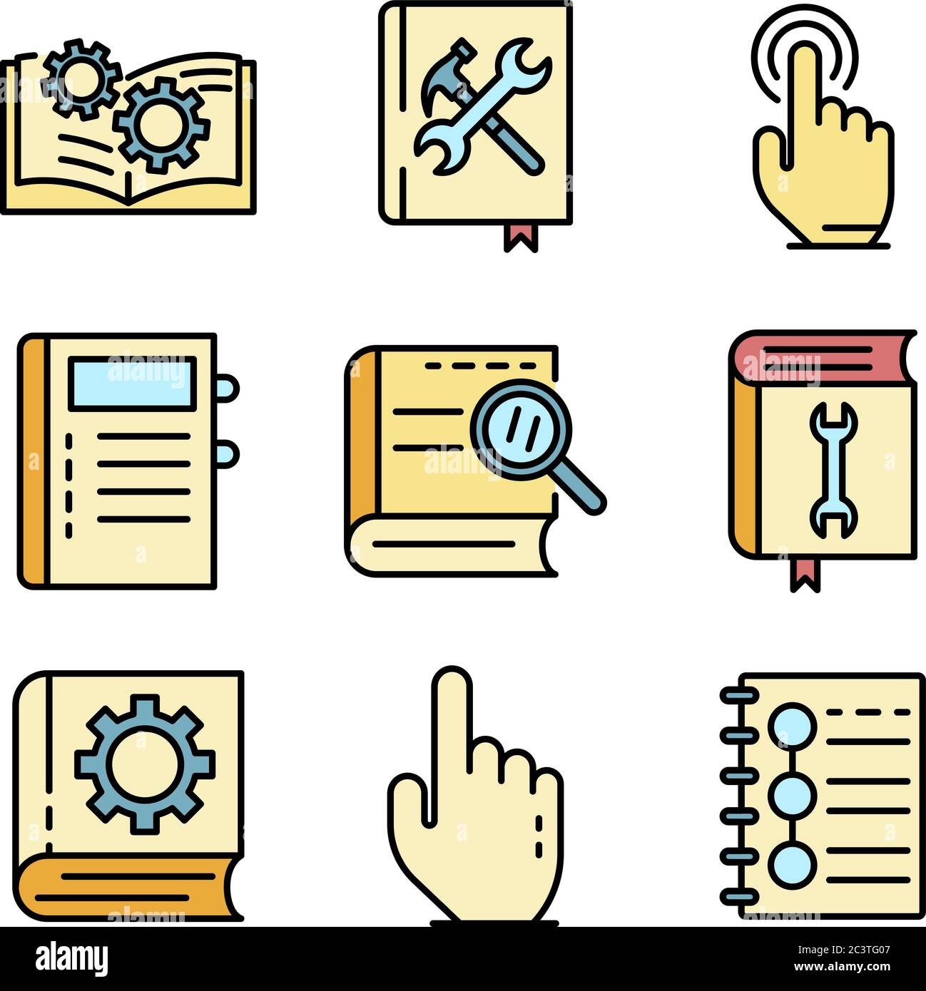 User guide icons set vector flat Stock Vector Image & Art - Alamy