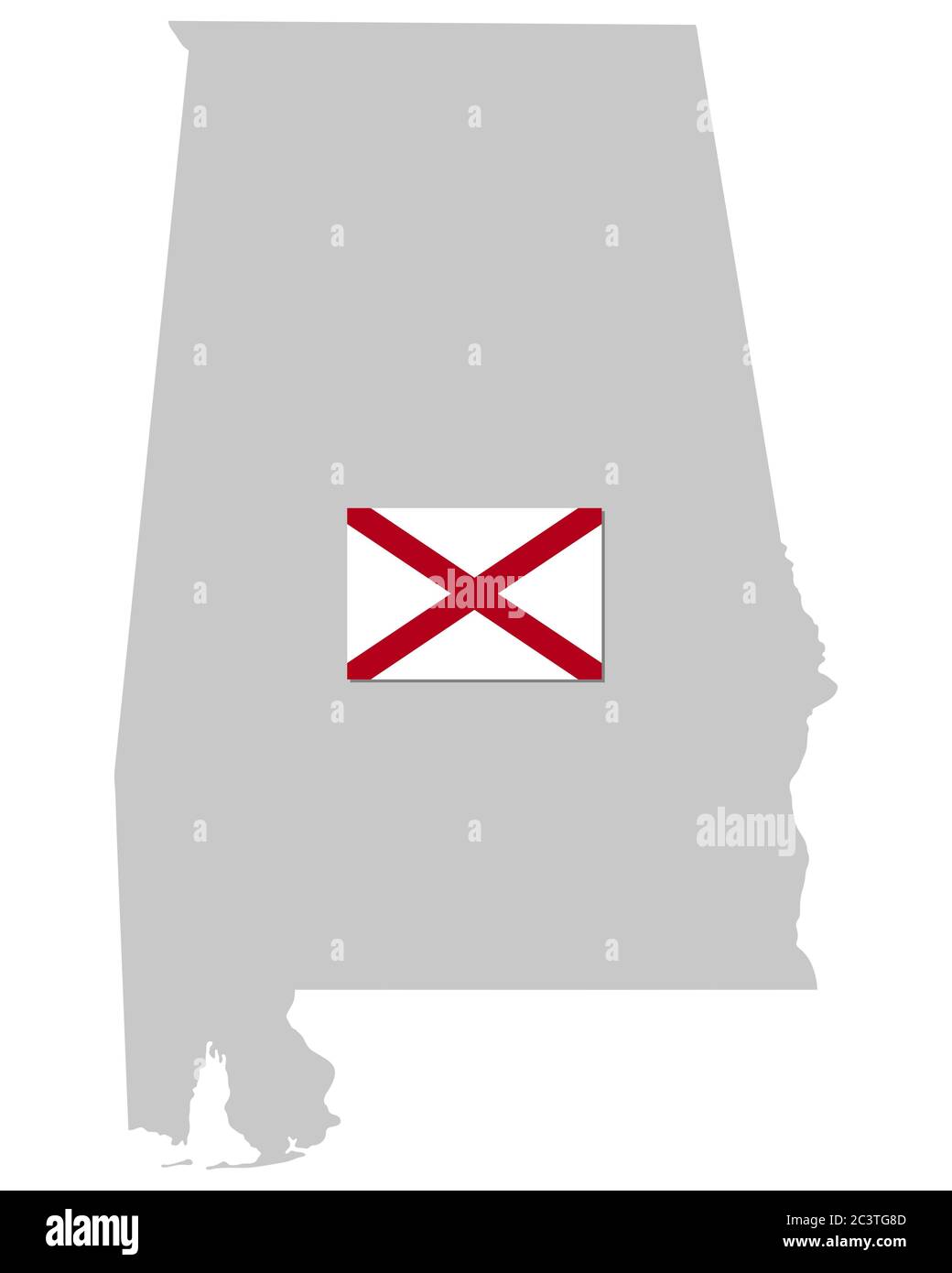 Flag and map of Alabama Stock Photo - Alamy