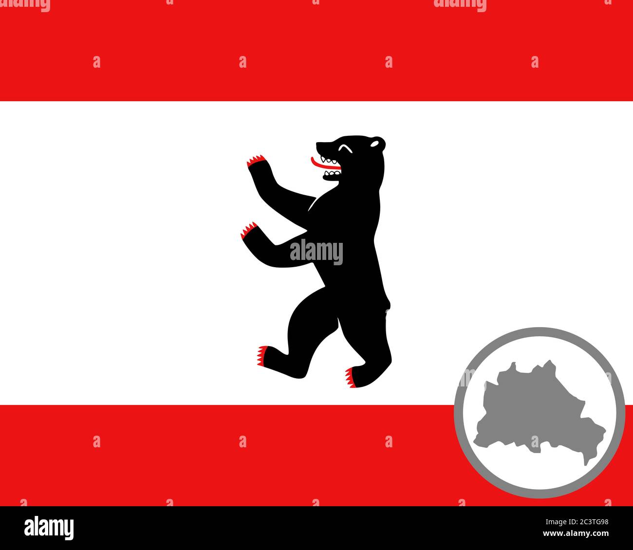 Flag and map of Berlin Stock Photo - Alamy