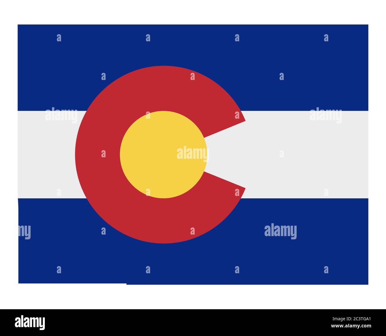 Flag in map of Colorado Stock Photo - Alamy