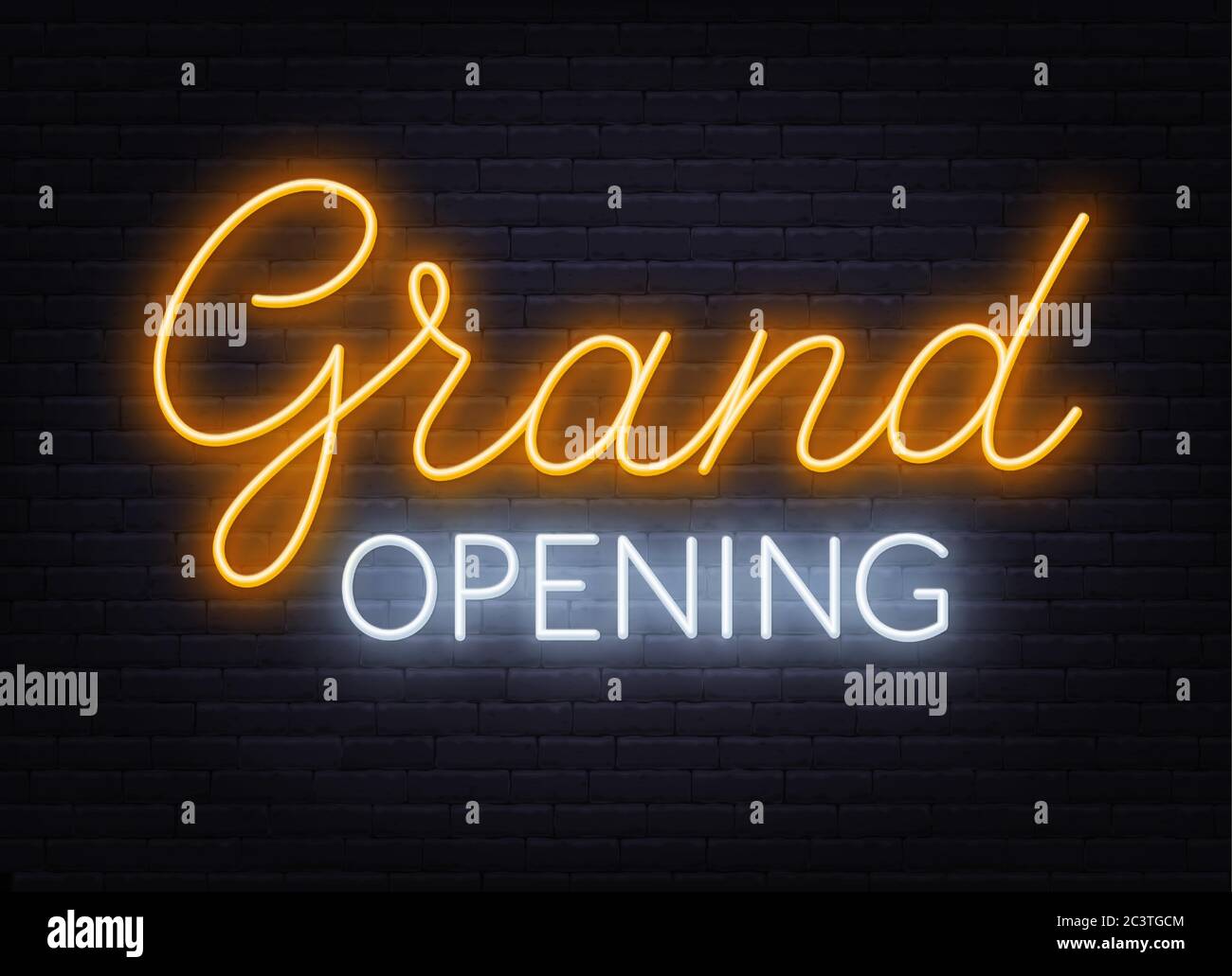 Grand opening neon sign on dark background Stock Vector Image & Art - Alamy
