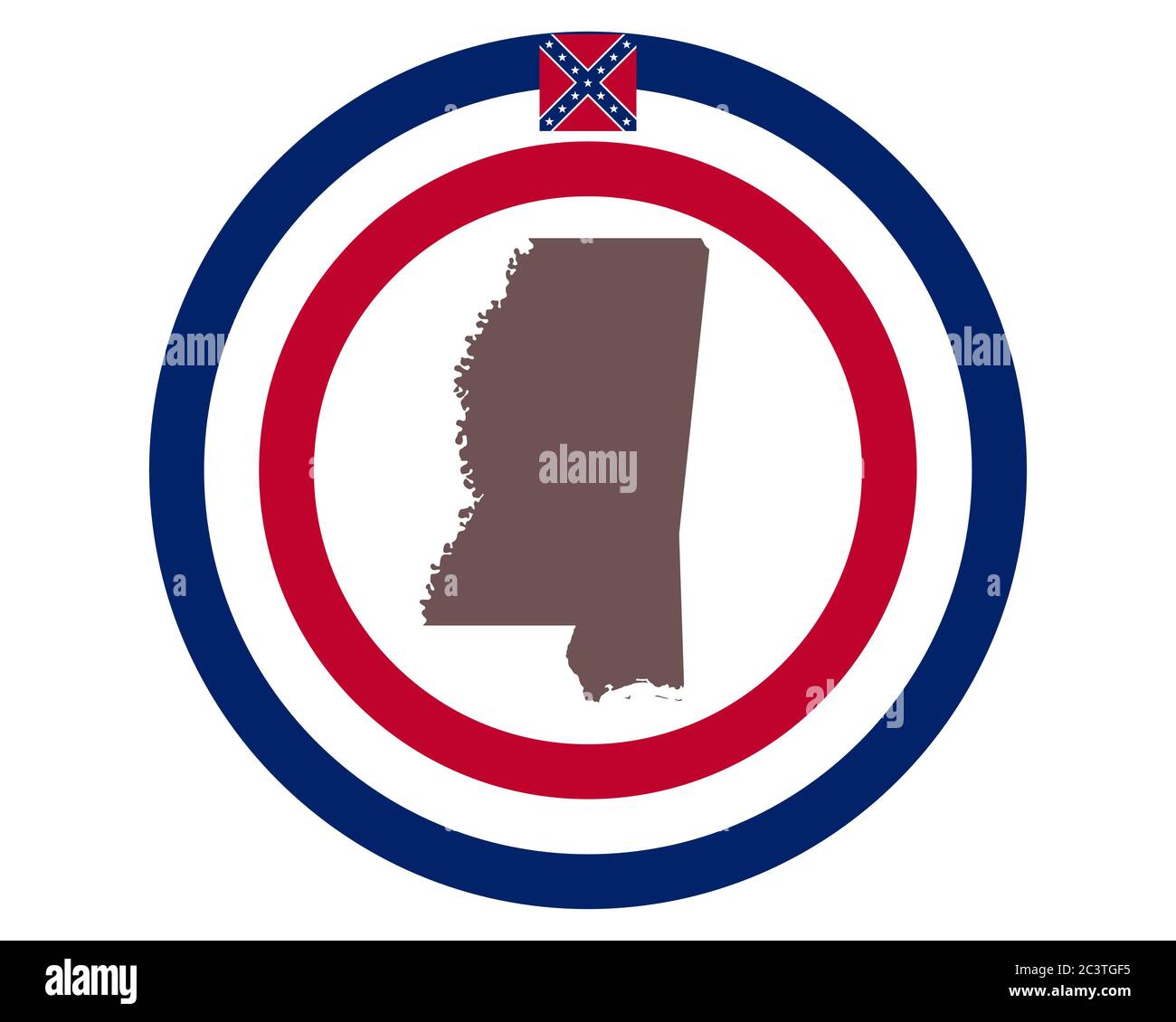 Mississippi map isolated on Cut Out Stock Images & Pictures - Alamy