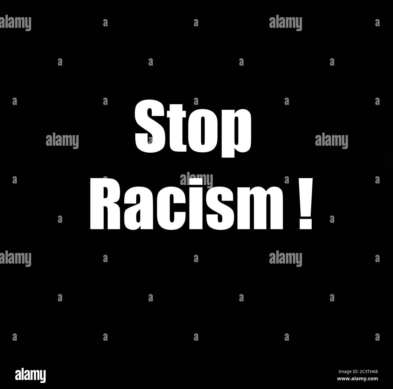 Background with the word Racism in white letters and black background ...