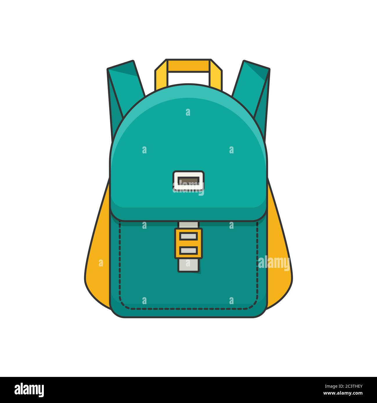 Schoolbag flat illustration. Bag for school Stock Vector Image & Art ...