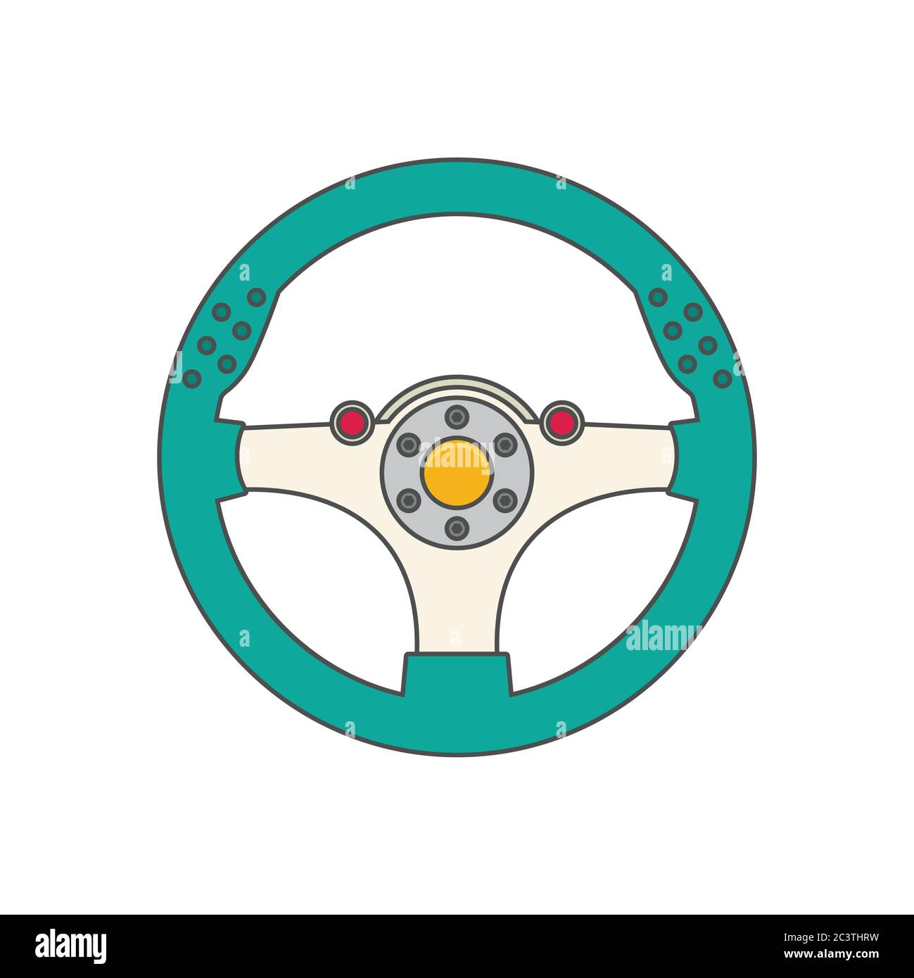 Steering Wheel Icon Flat
