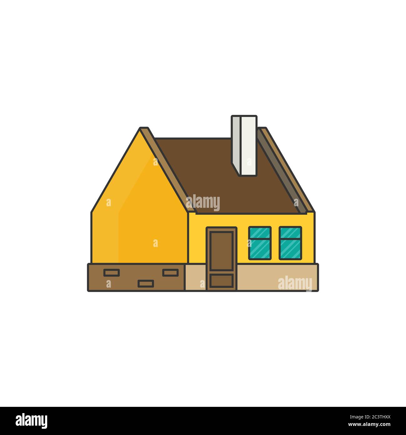 House. flat style vector illustration Stock Vector Image & Art - Alamy