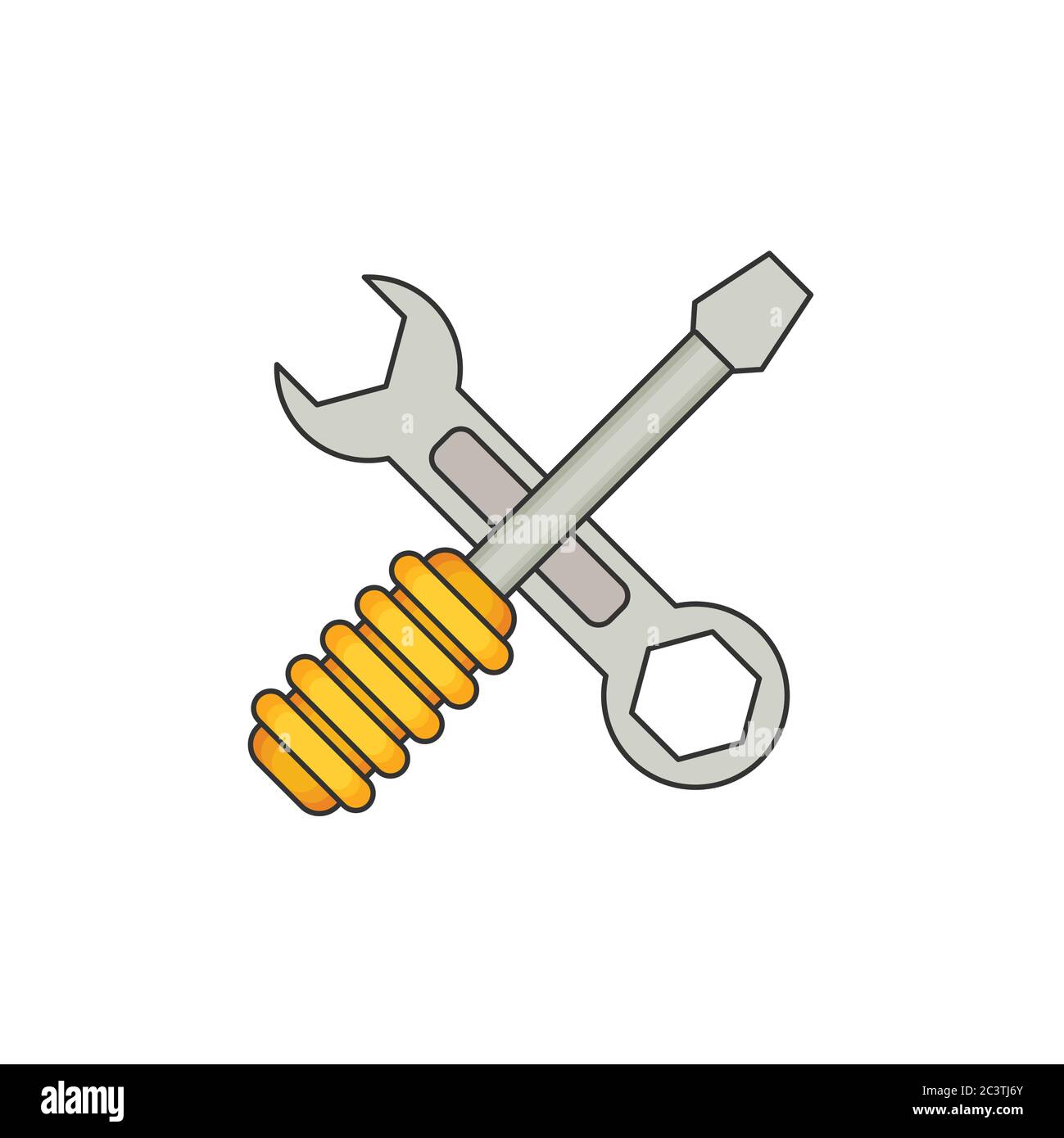 Repair tools icon application Cut Out Stock Images & Pictures - Alamy