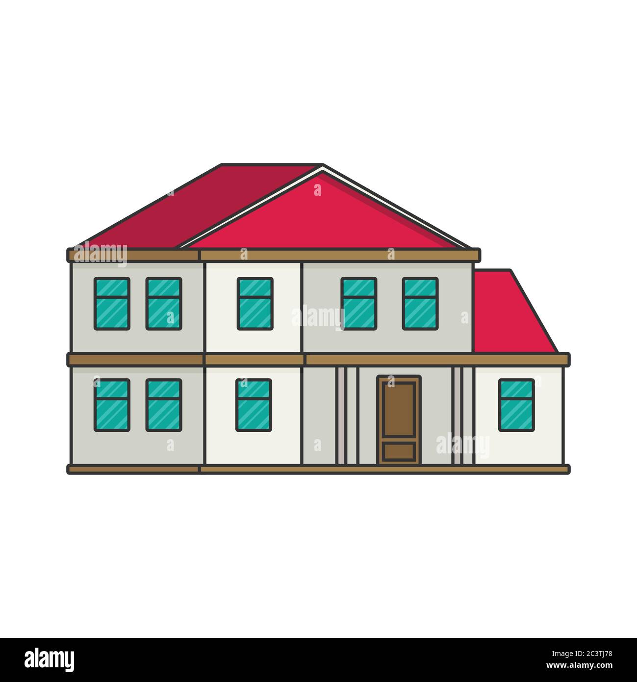 House. flat style vector illustration Stock Vector Image & Art - Alamy
