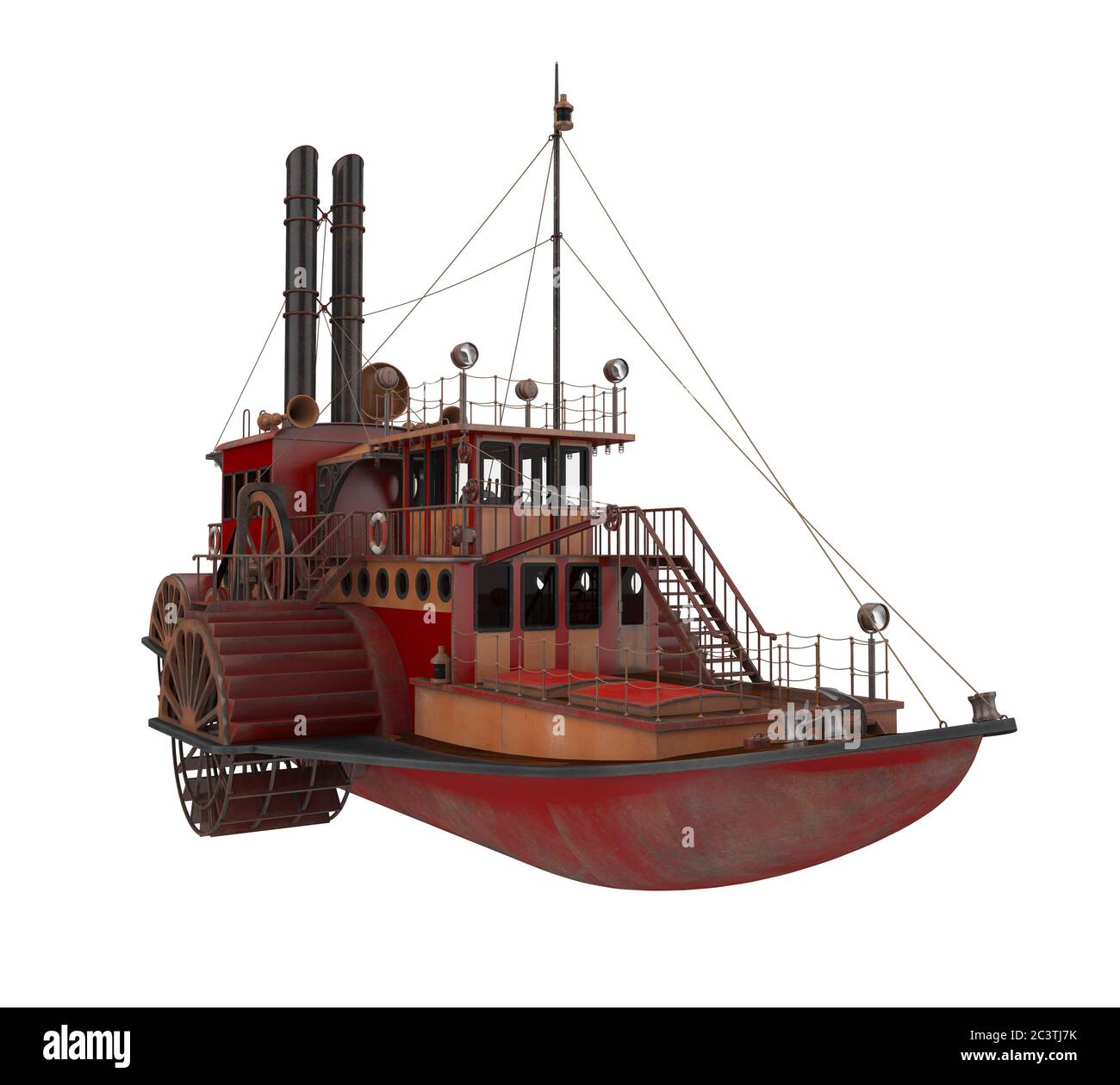 Paddle steamer ship Cut Out Stock Images & Pictures - Alamy