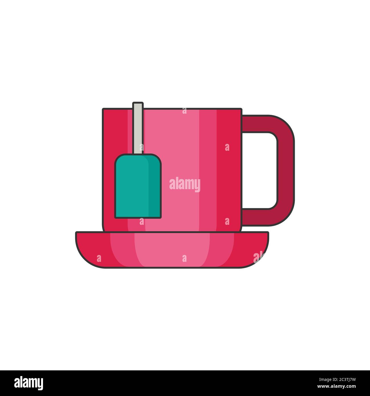 Tea cup flat vector Stock Vector Image & Art - Alamy