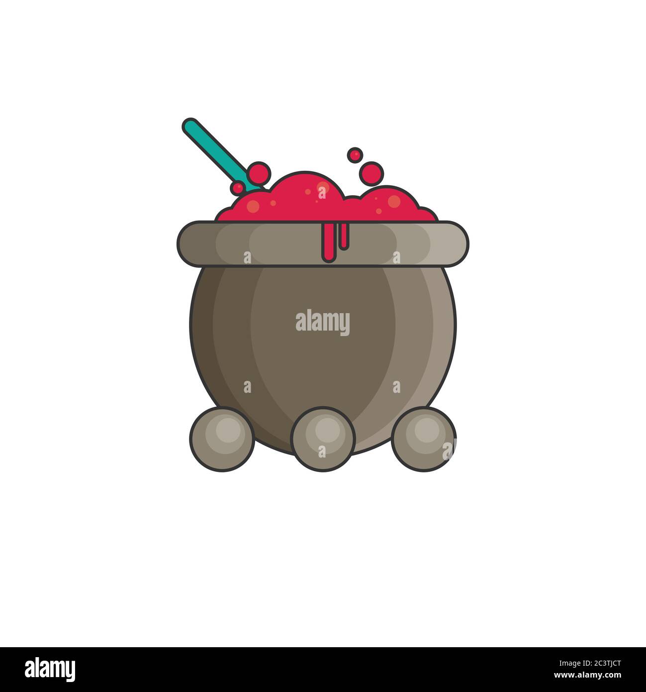 Cauldron witches green potion Stock Vector Images - Alamy
