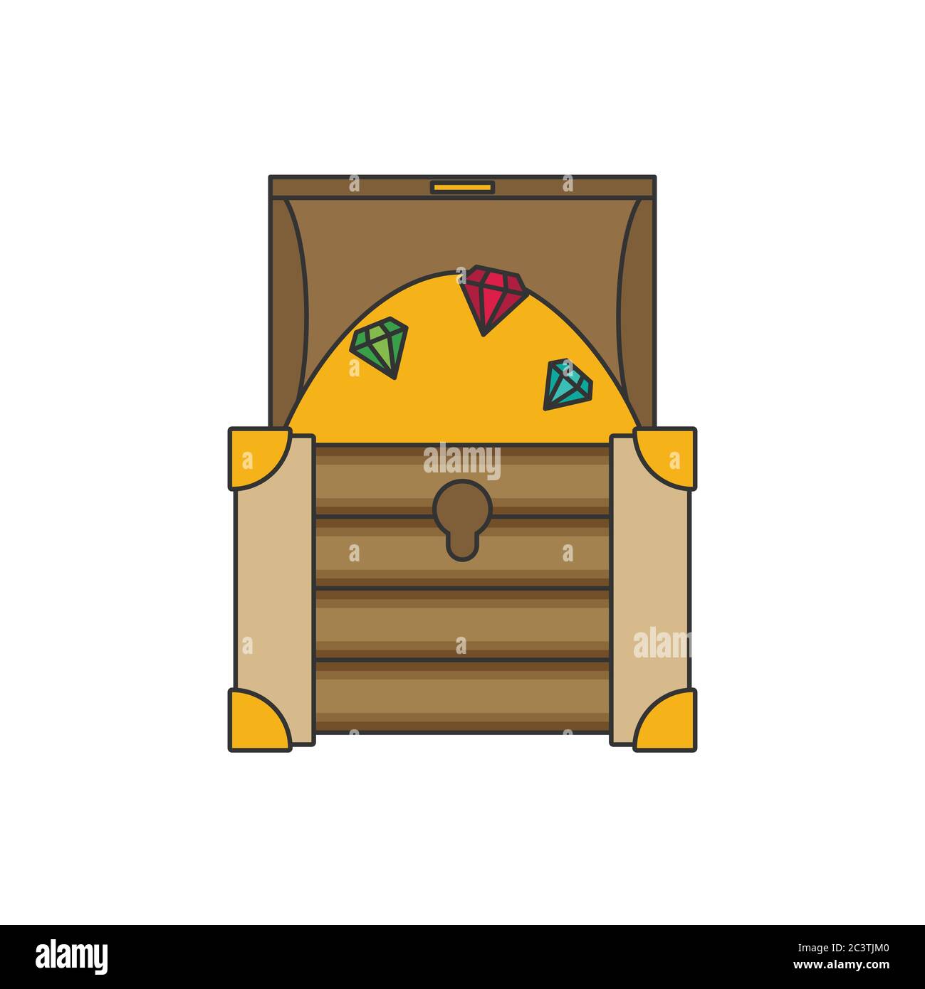 treasure chest flat vector Stock Vector Image & Art - Alamy
