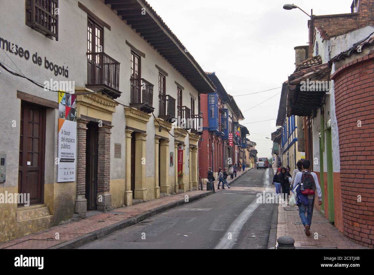 Old city street view, Bogota, Colombia, South America Stock Photo - Alamy