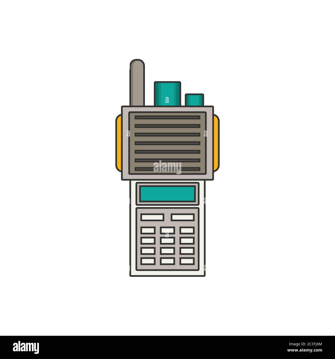 portable radio transmitter flat vector Stock Vector Image & Art - Alamy