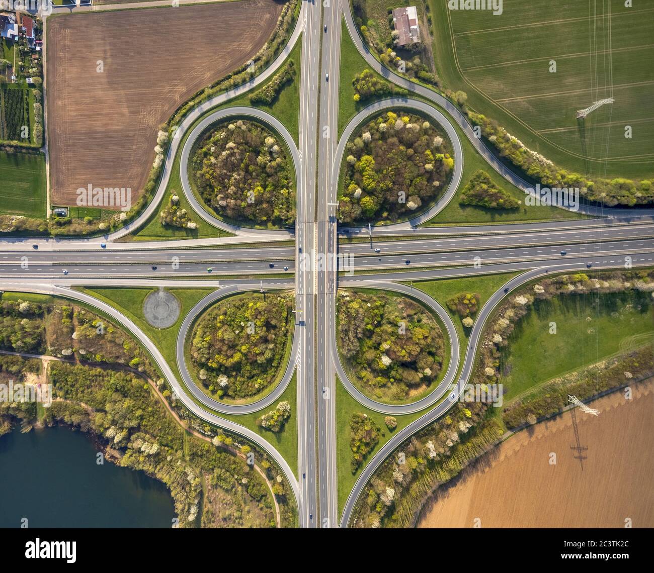 Aerial road symmetry hi-res stock photography and images - Alamy