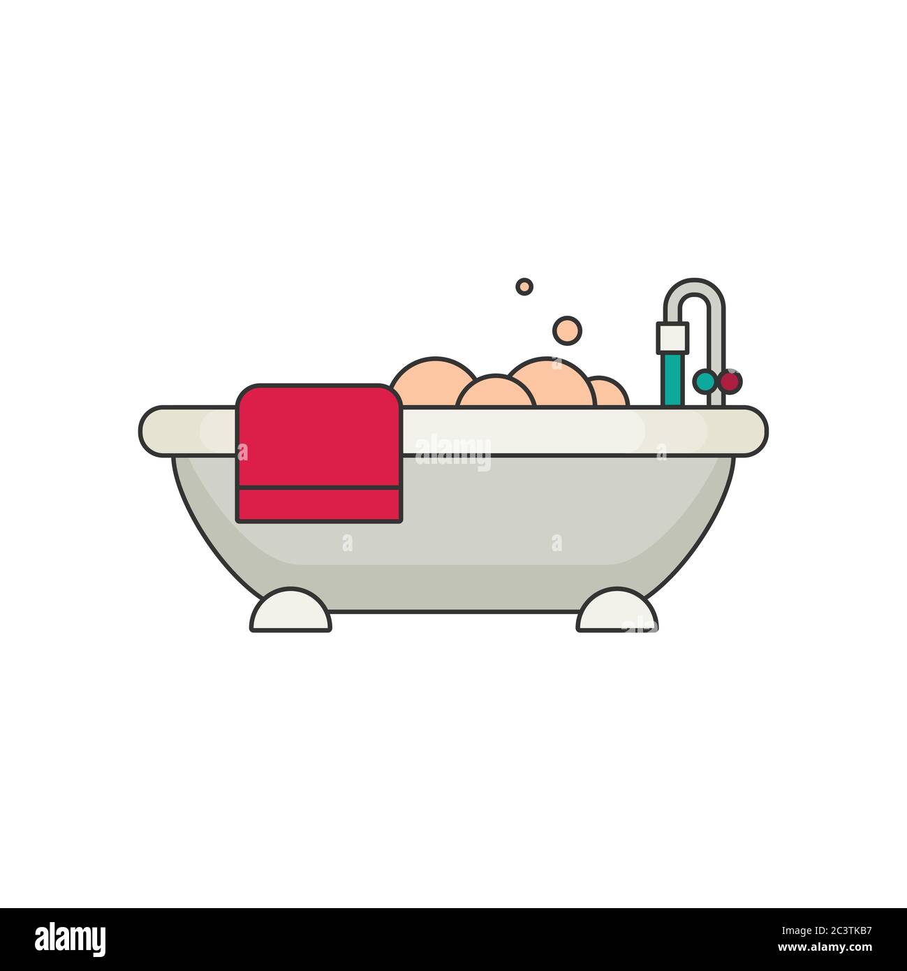 Bath flat vector Stock Vector Image & Art - Alamy