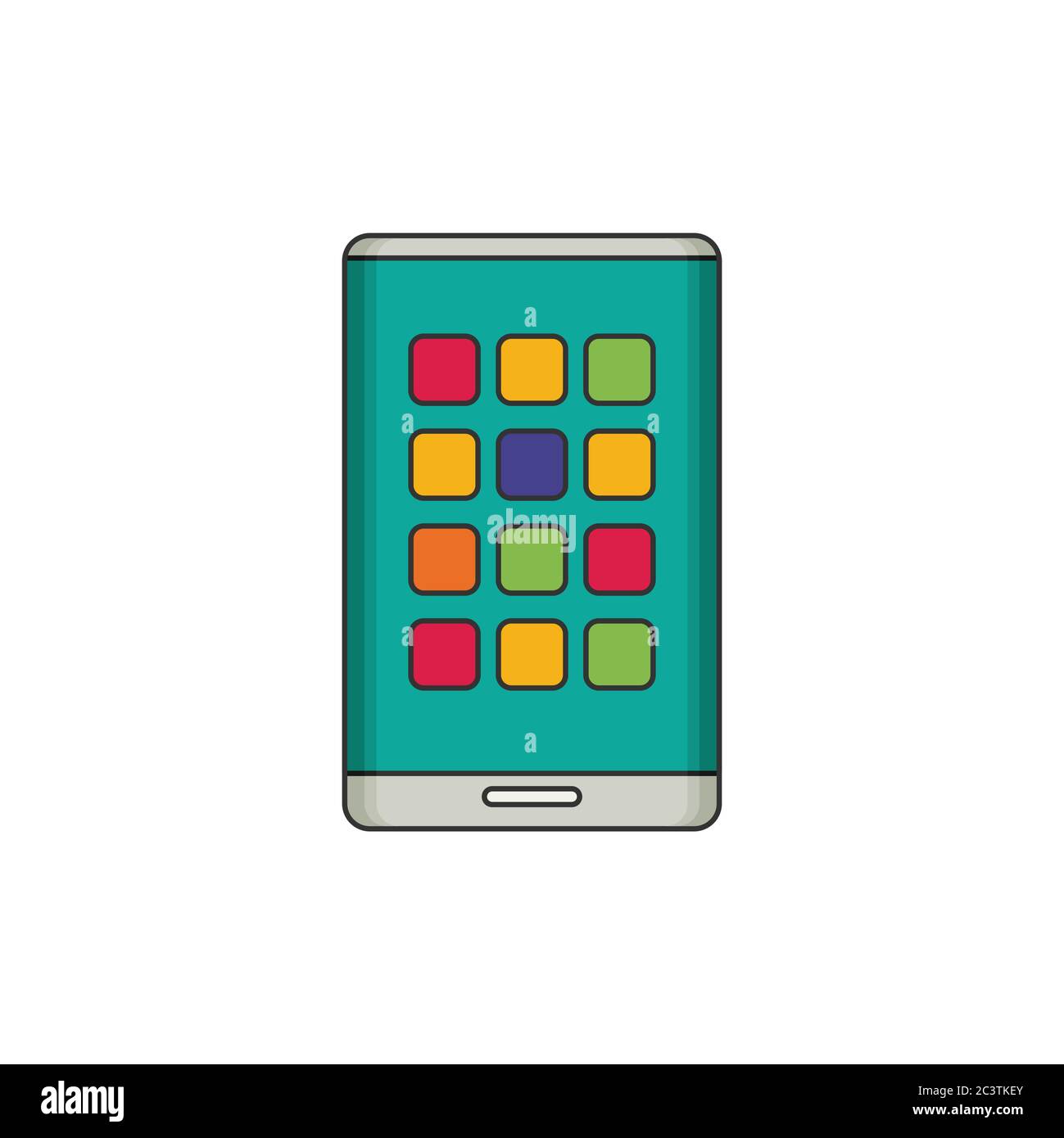 Phone flat vector Stock Vector Image & Art - Alamy