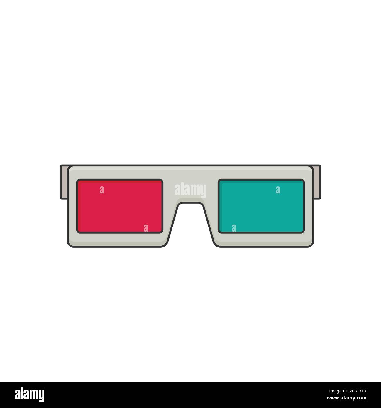 3d glasses flat vector Stock Vector Image & Art - Alamy