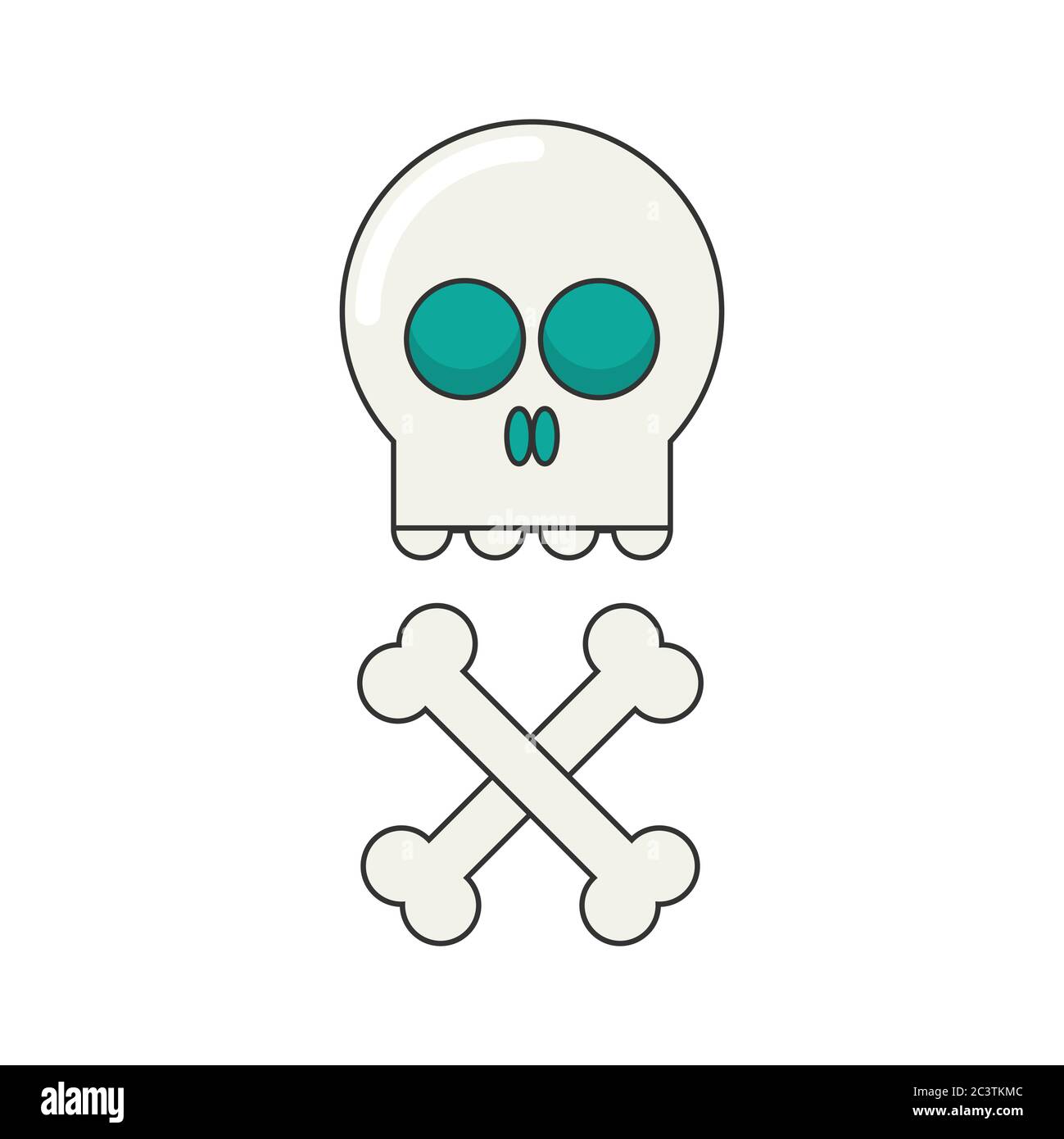 Skull flat vector Stock Vector Image & Art - Alamy