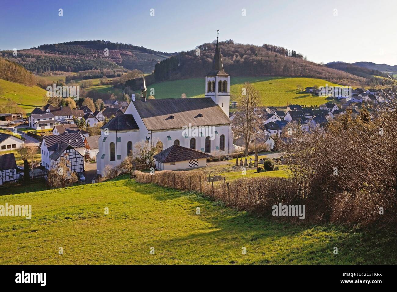 Village framed by vegetation hi-res stock photography and images - Alamy