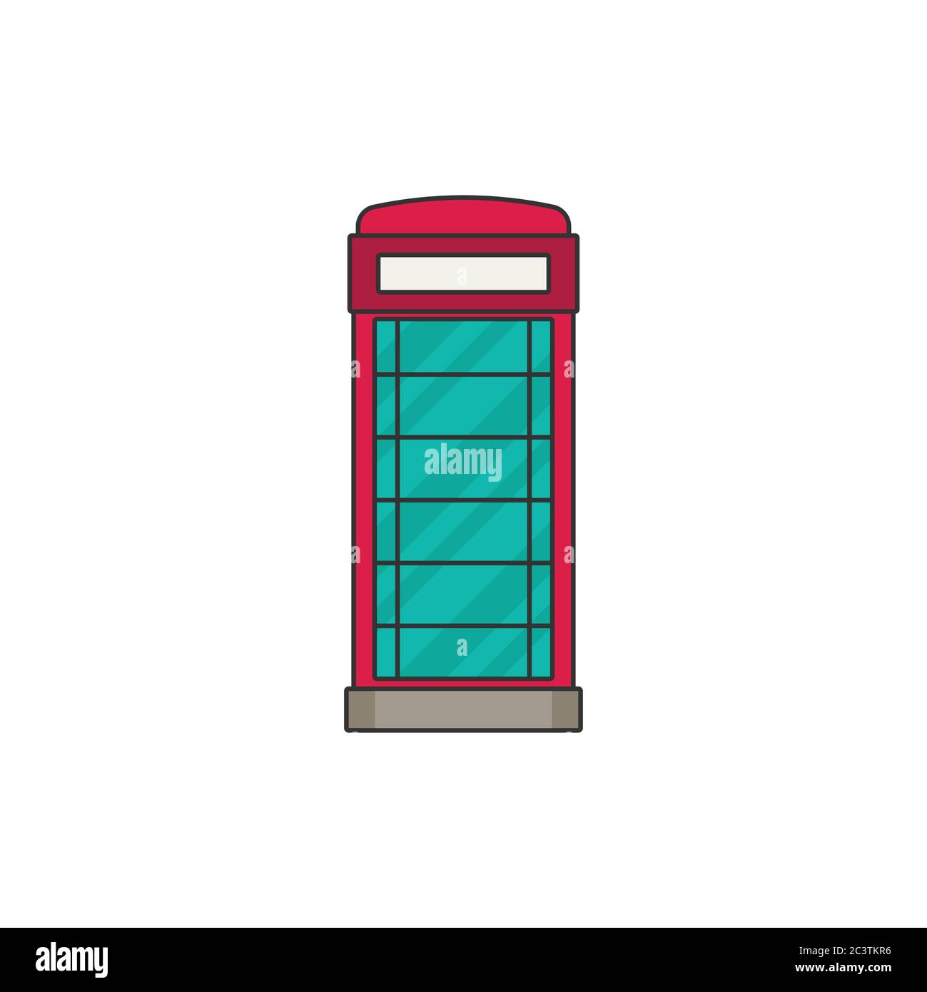 Red phone booth vector Cut Out Stock Images & Pictures - Alamy