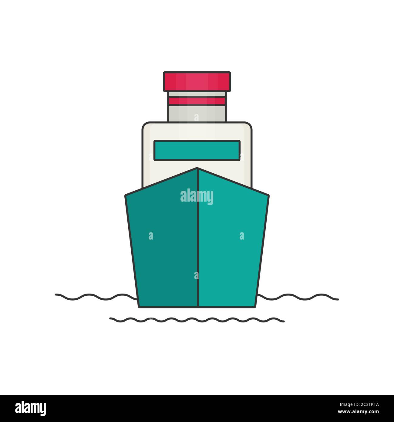Front of cargo ship Stock Vector Images - Alamy