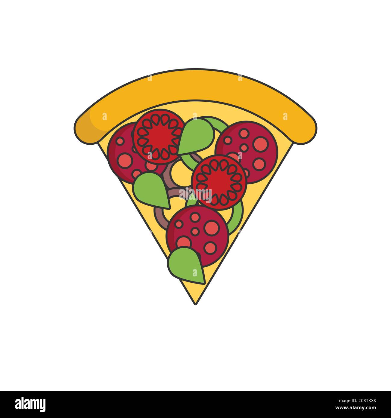 Pizza line icon concept Stock Vector Images - Alamy