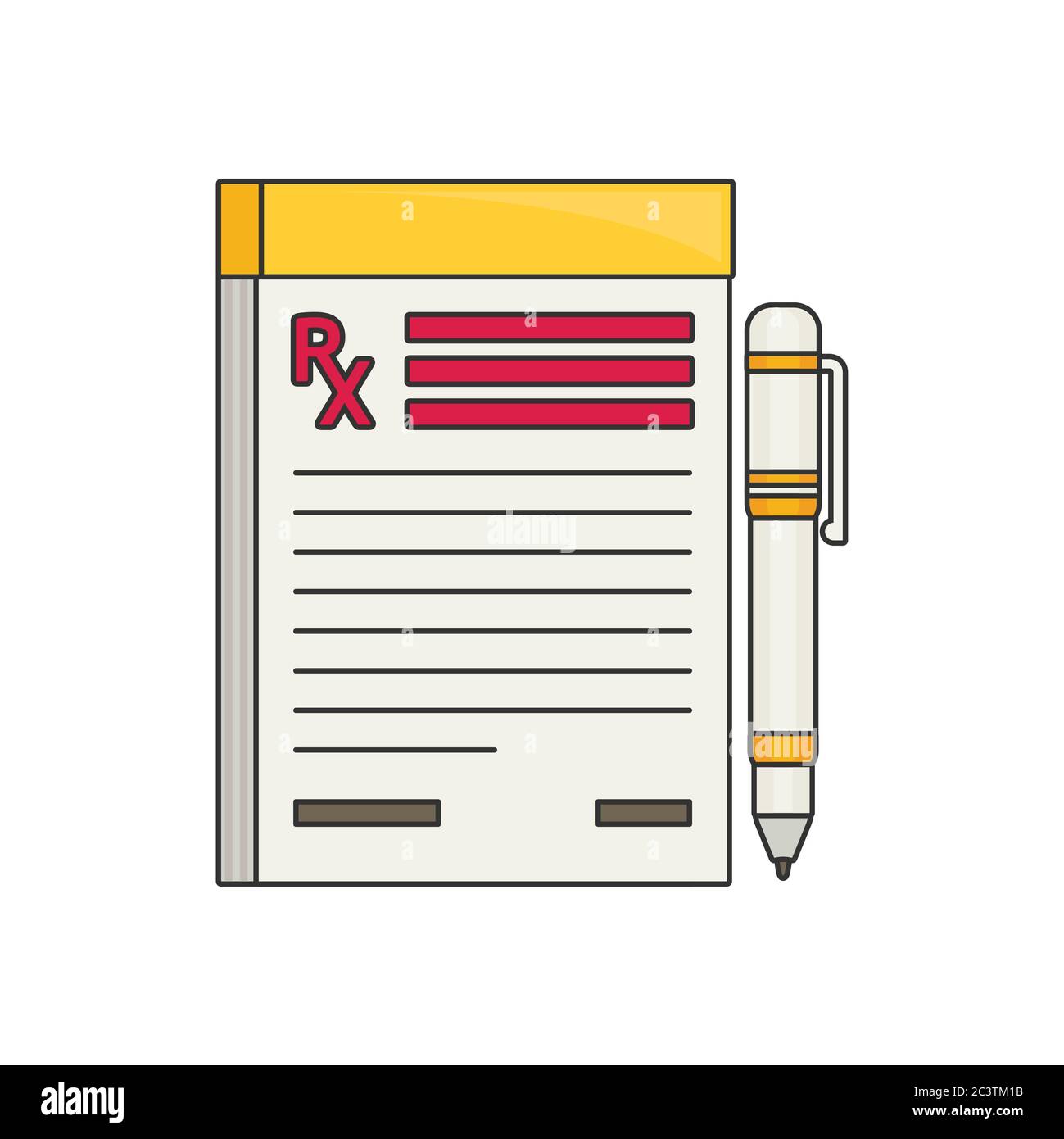 Prescription pad. Medical prescription vector illustration Stock Vector ...