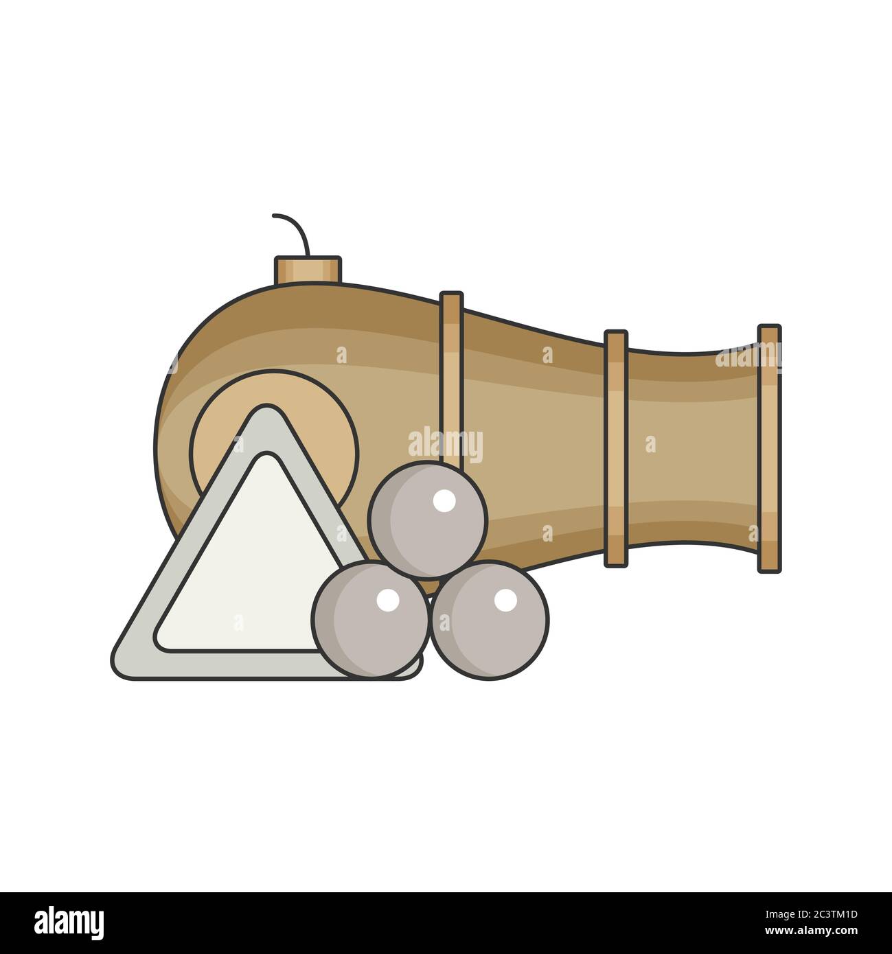 Cannon flat vector Stock Vector Image & Art - Alamy