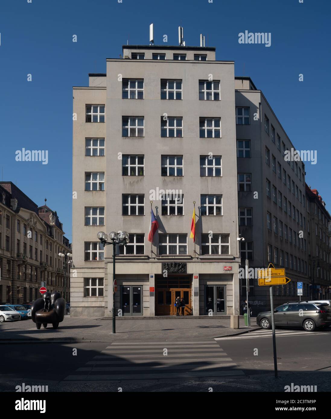 Building no. 1 at Franz Kafka square in Prague. Built in 1920s ...