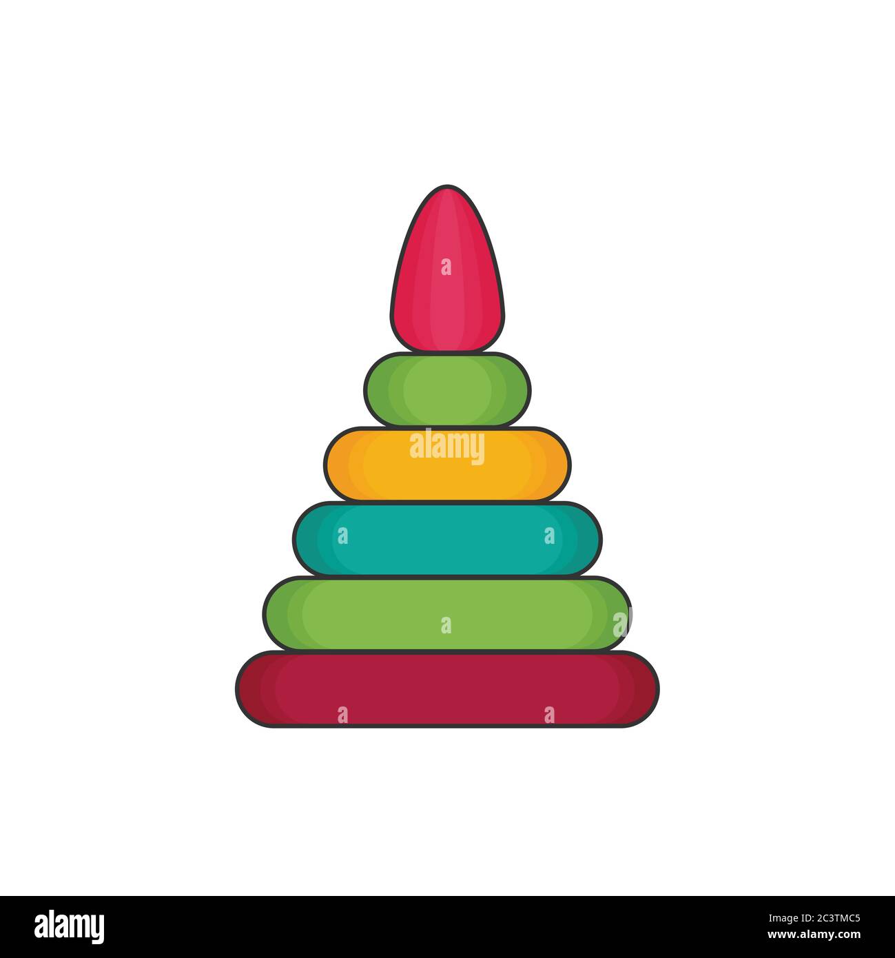 Pyramid toy color ring Stock Vector Images - Alamy