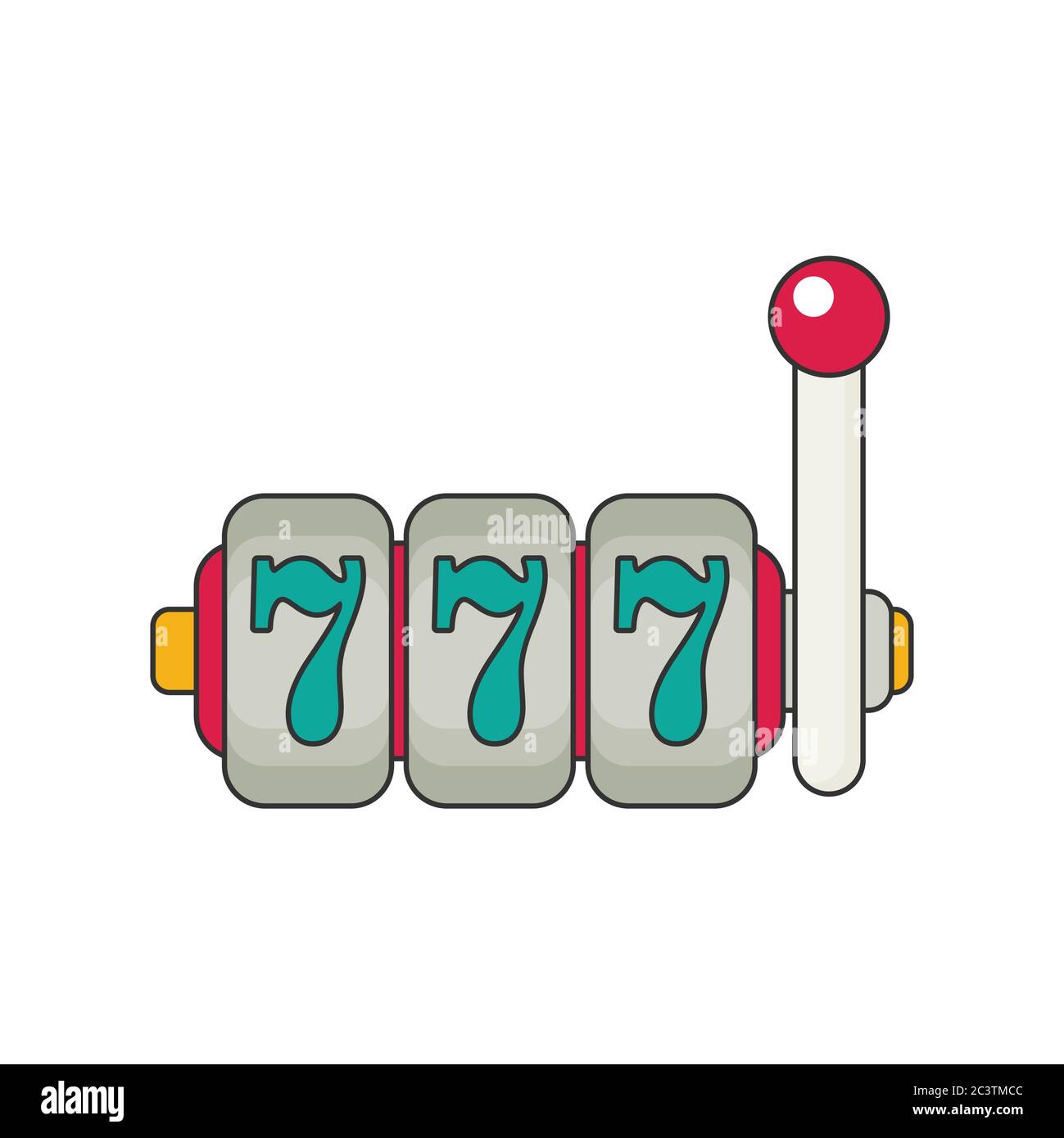 The one-armed bandit flat vector Stock Vector Image & Art - Alamy