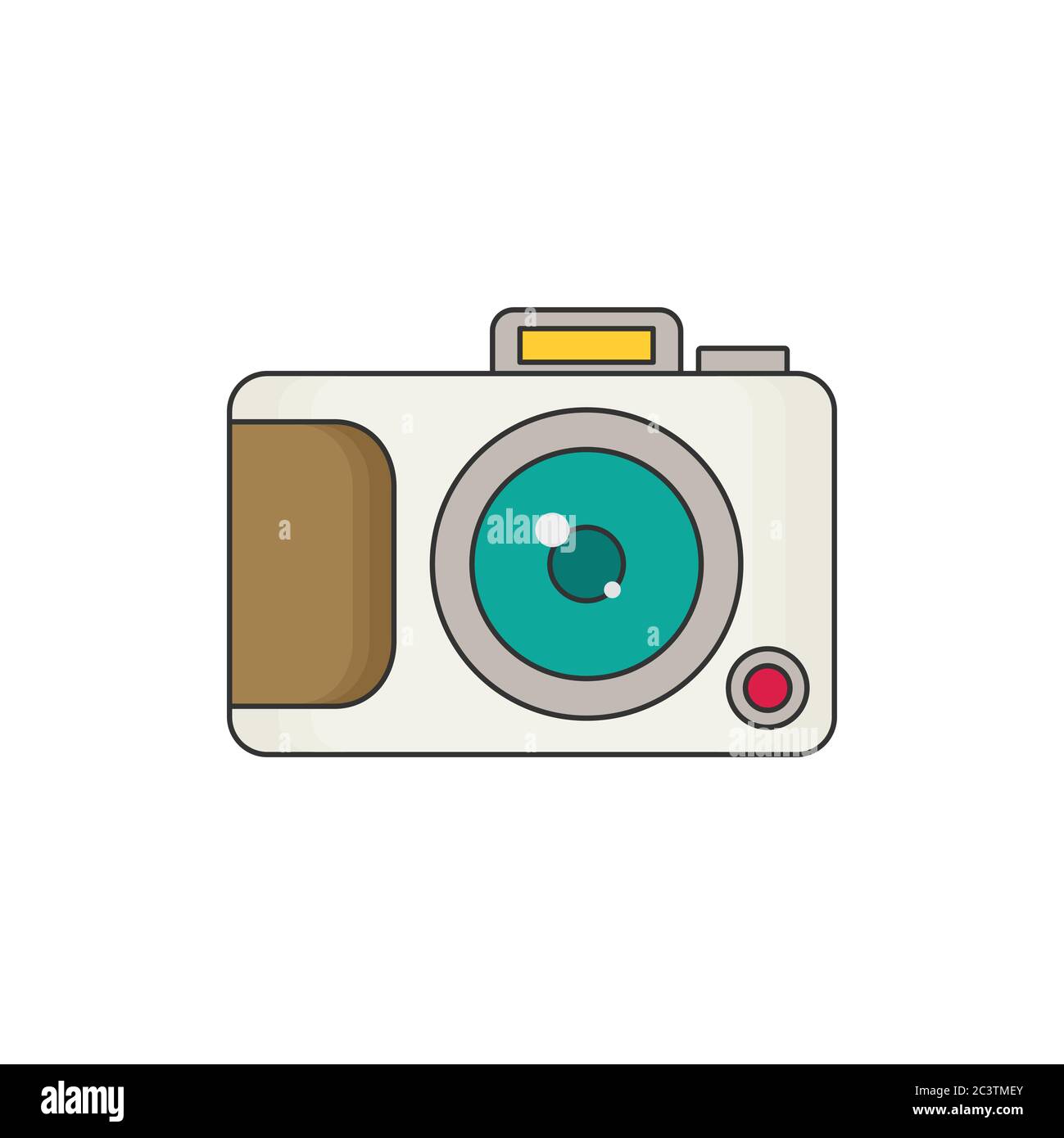 Photo camera icon, modern minimal flat design style, vector ...