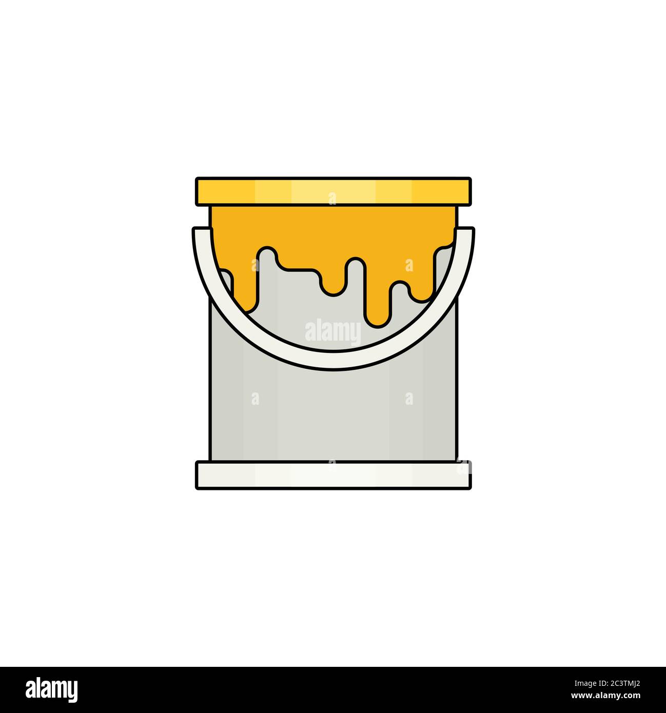 Paint can icon flat Cut Out Stock Images & Pictures - Alamy