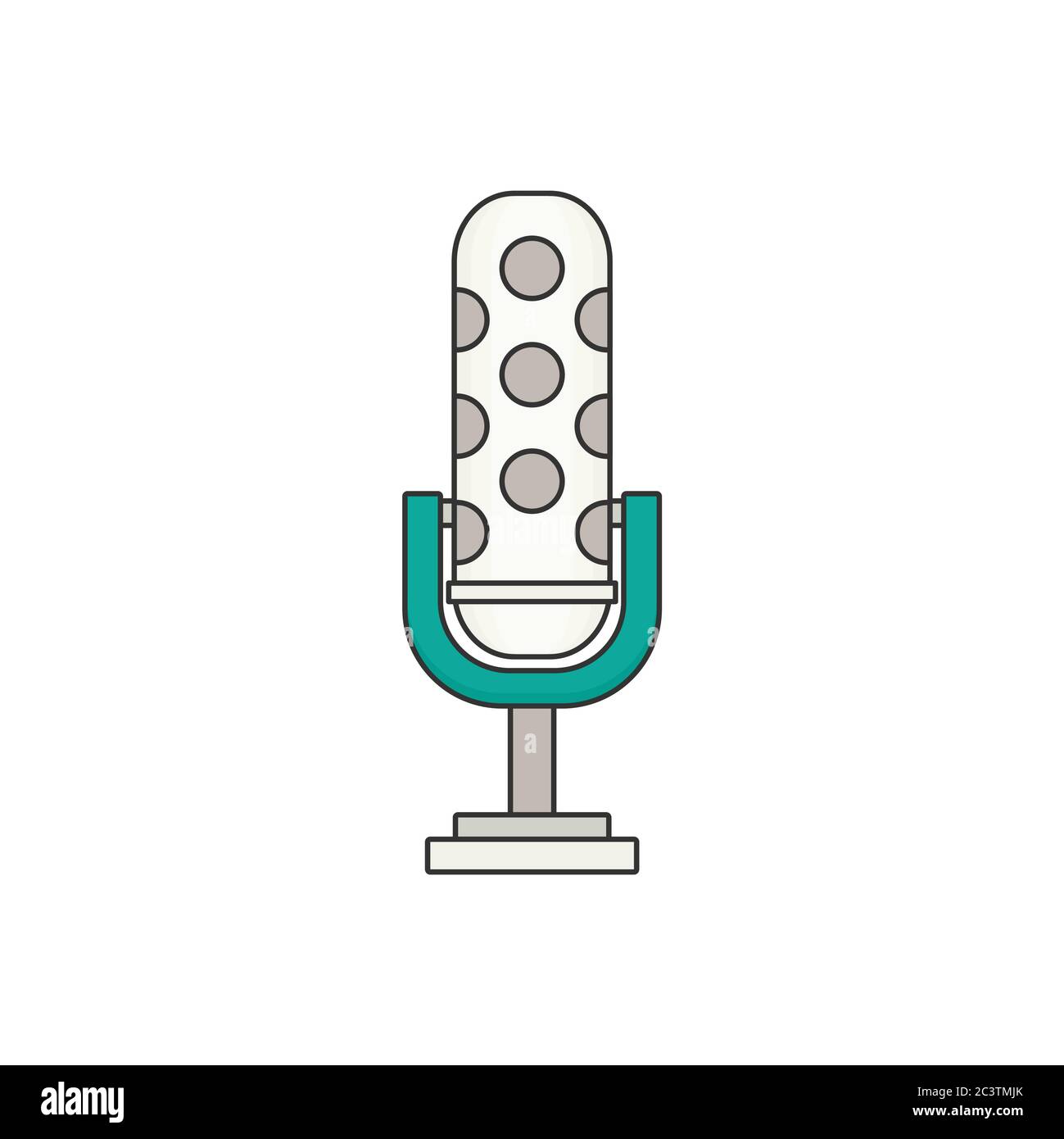 Microphone music karaoke shadow Cut Out Stock Images & Pictures - Alamy