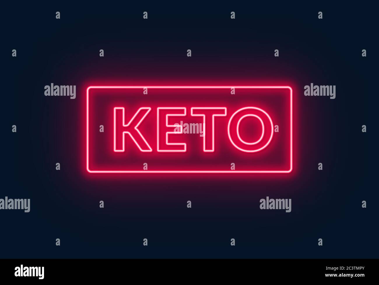 Neon keto diet sign on black background. Neon alphabet Stock Vector ...