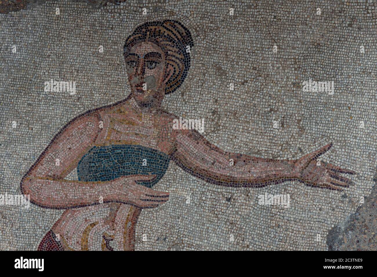 Female athlete in the Roman Empire. Detail of a 300s AD floor mosaic ...