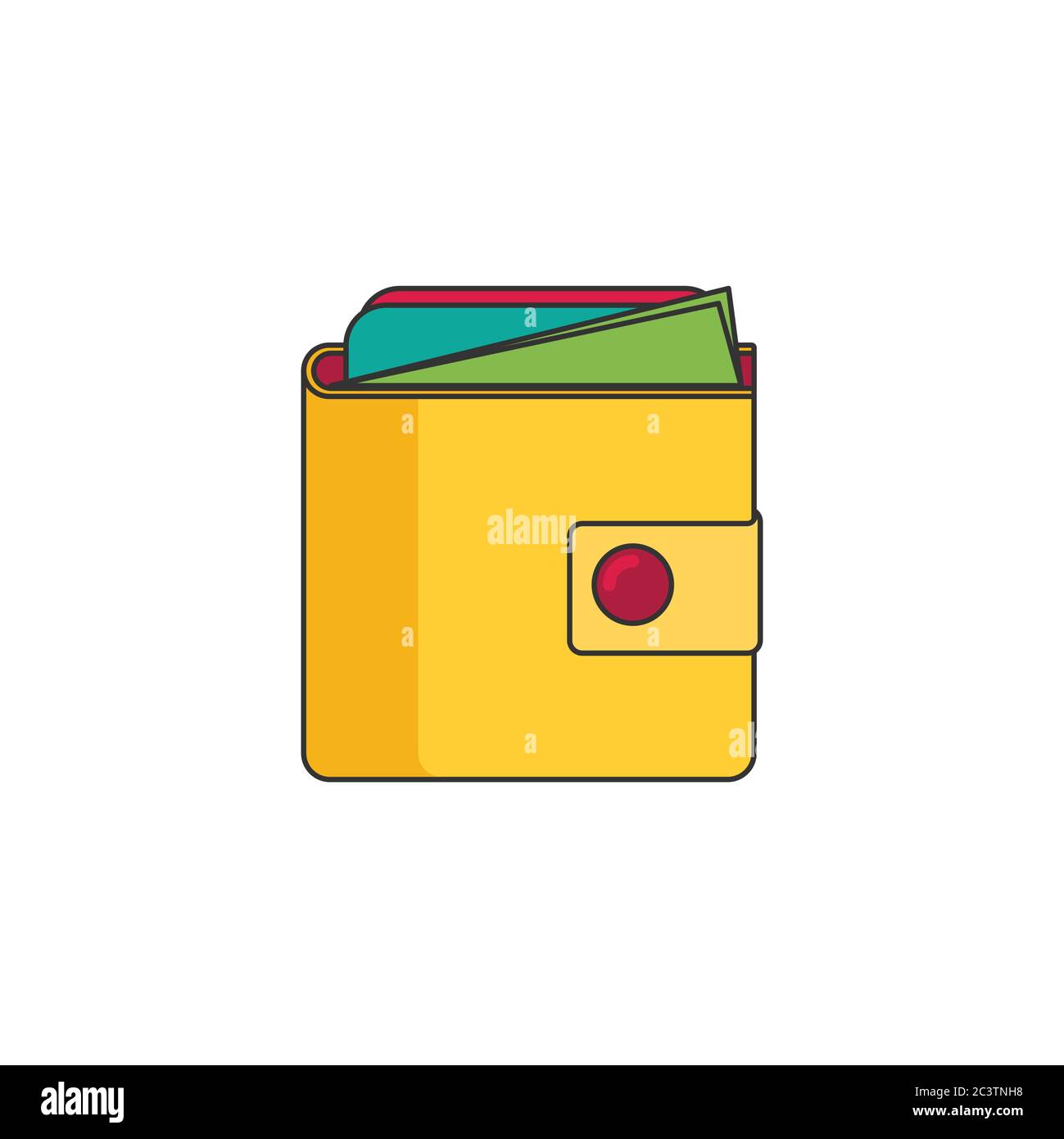 Simple yellow wallet Stock Vector Images - Alamy