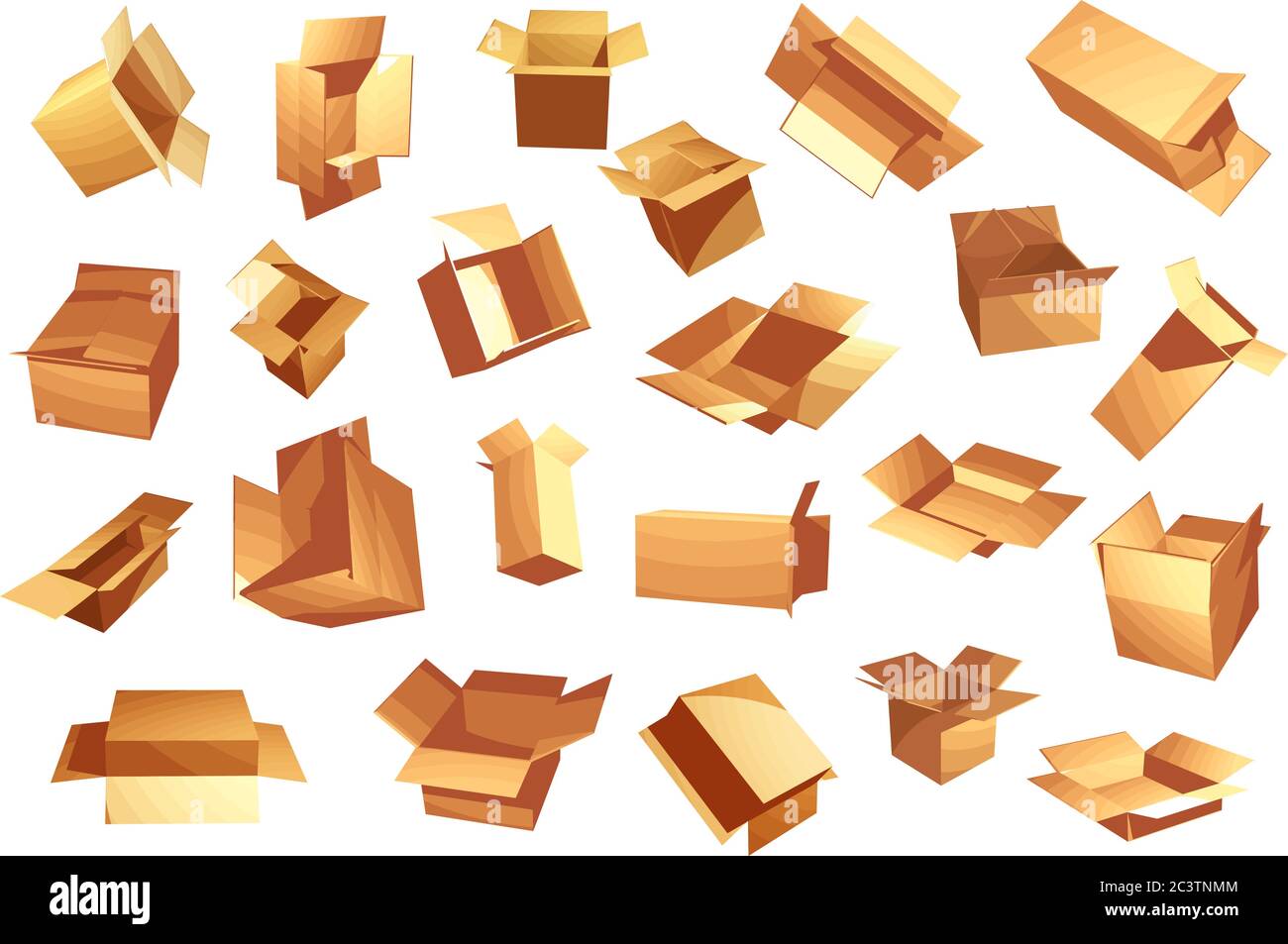 Cardboard boxes vector set Stock Vector Image & Art - Alamy