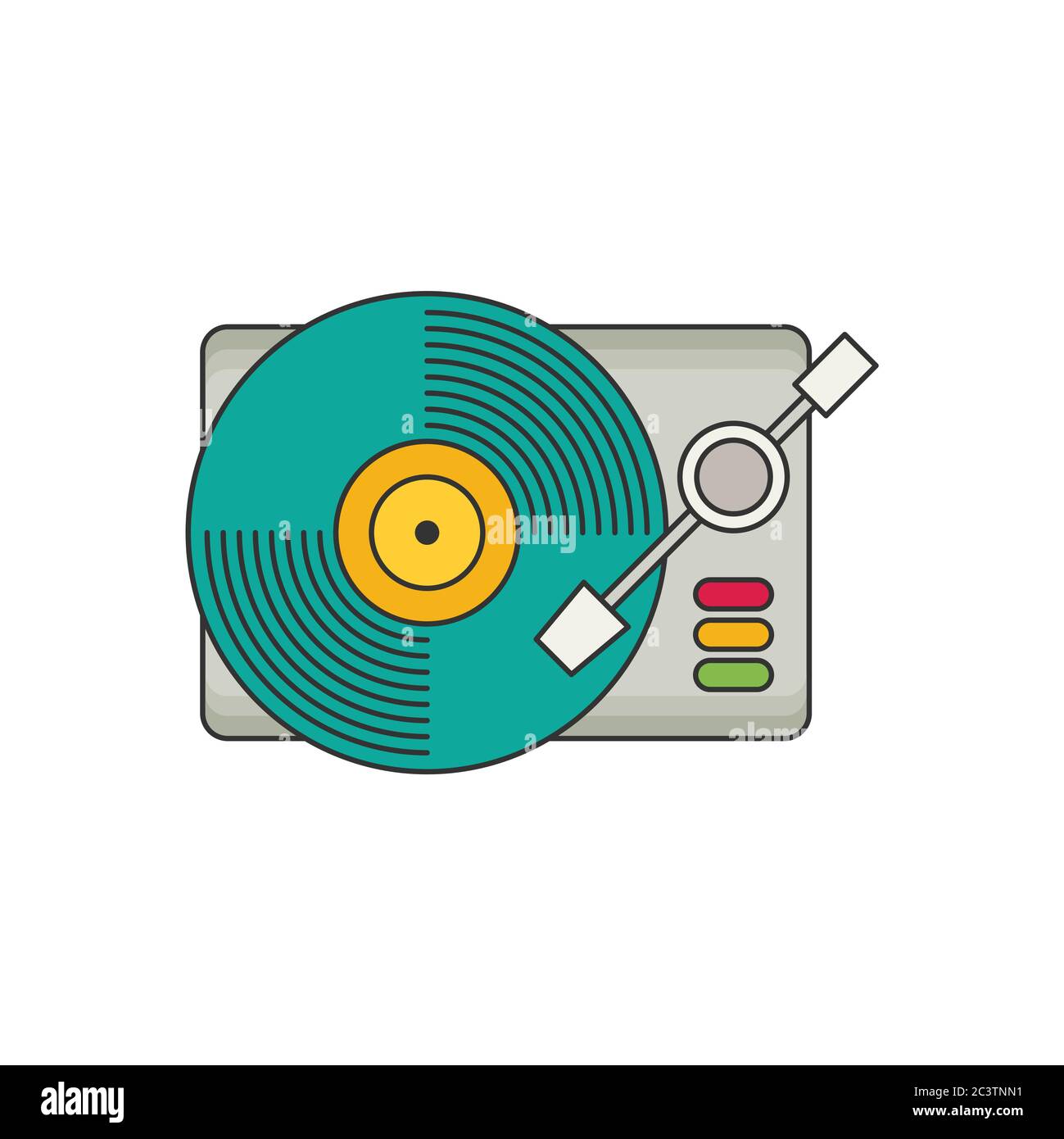 Vinyl player flat vector Stock Vector Image & Art - Alamy
