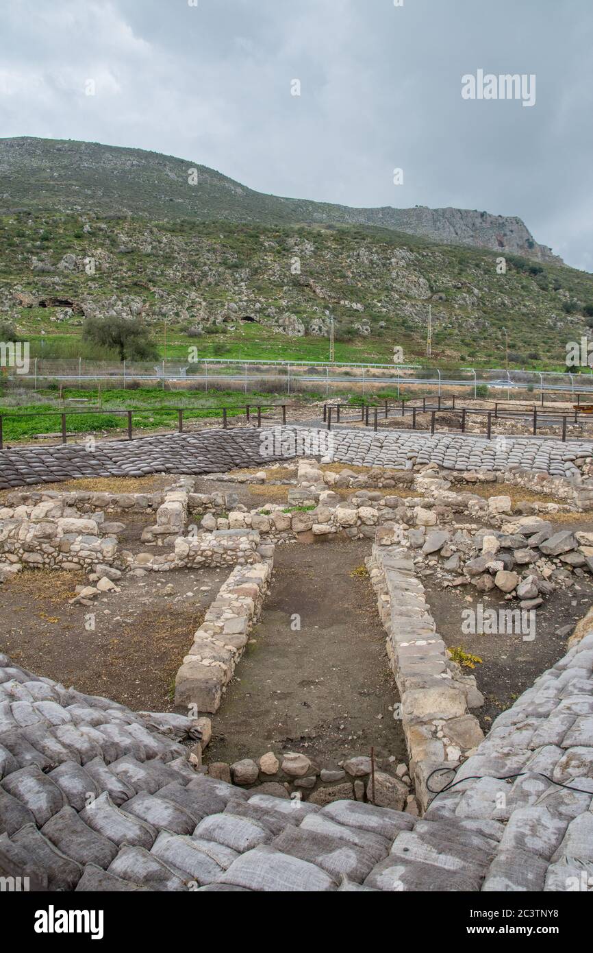 Ruins of the ancient fishing village of Magdala (Mejdel) current day ...