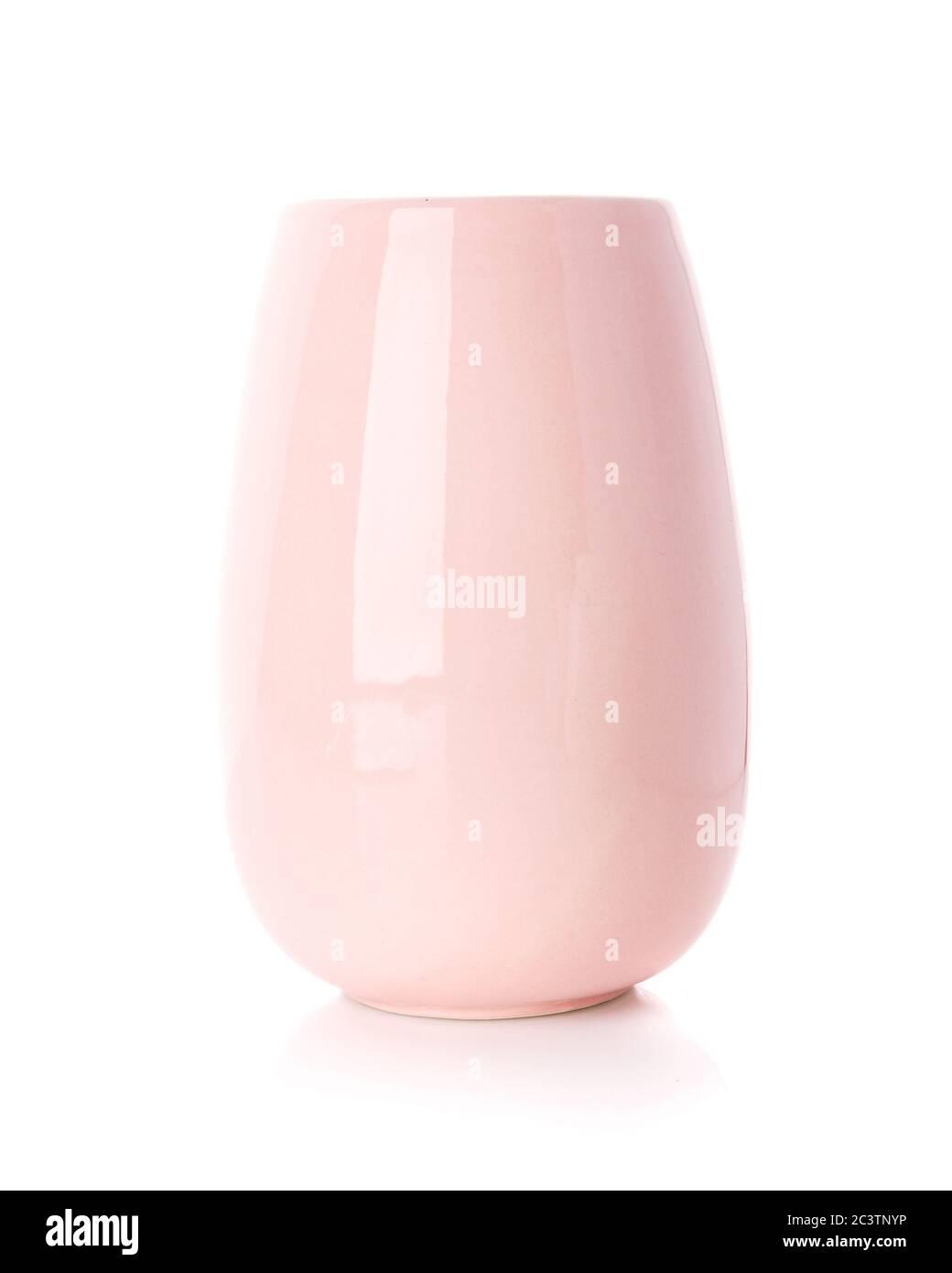 Decorative ceramic pink vase on white background Stock Photo - Alamy